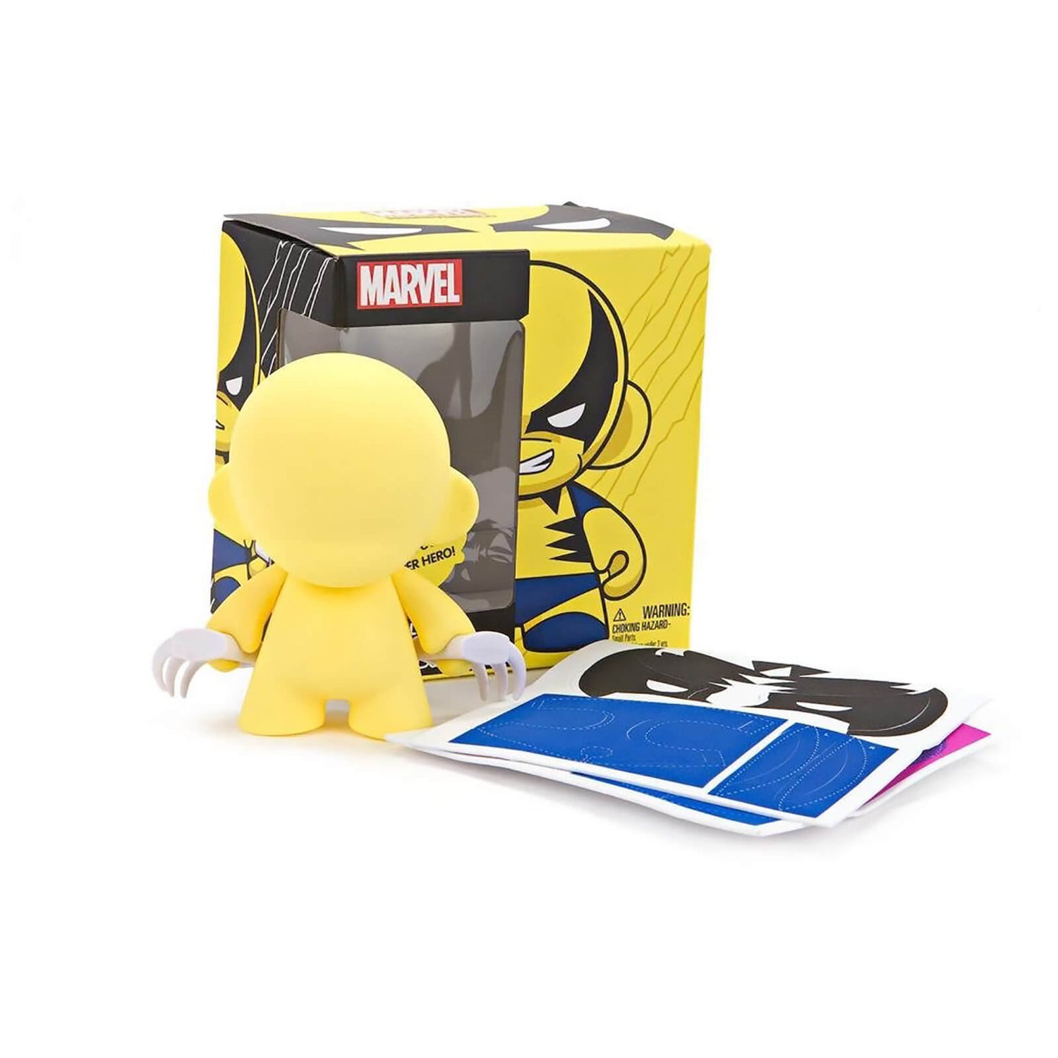 Kidrobot Marvel Mini Munny Wolverine Inch 4 Yellow Merchandise - Zavvi UK