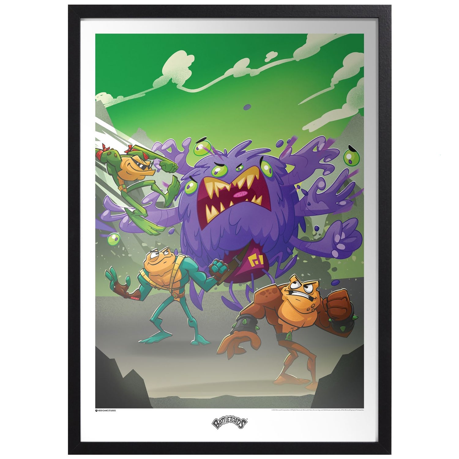 Rare Toads Vs Guardian Giclee Art Print Homeware - Zavvi UK