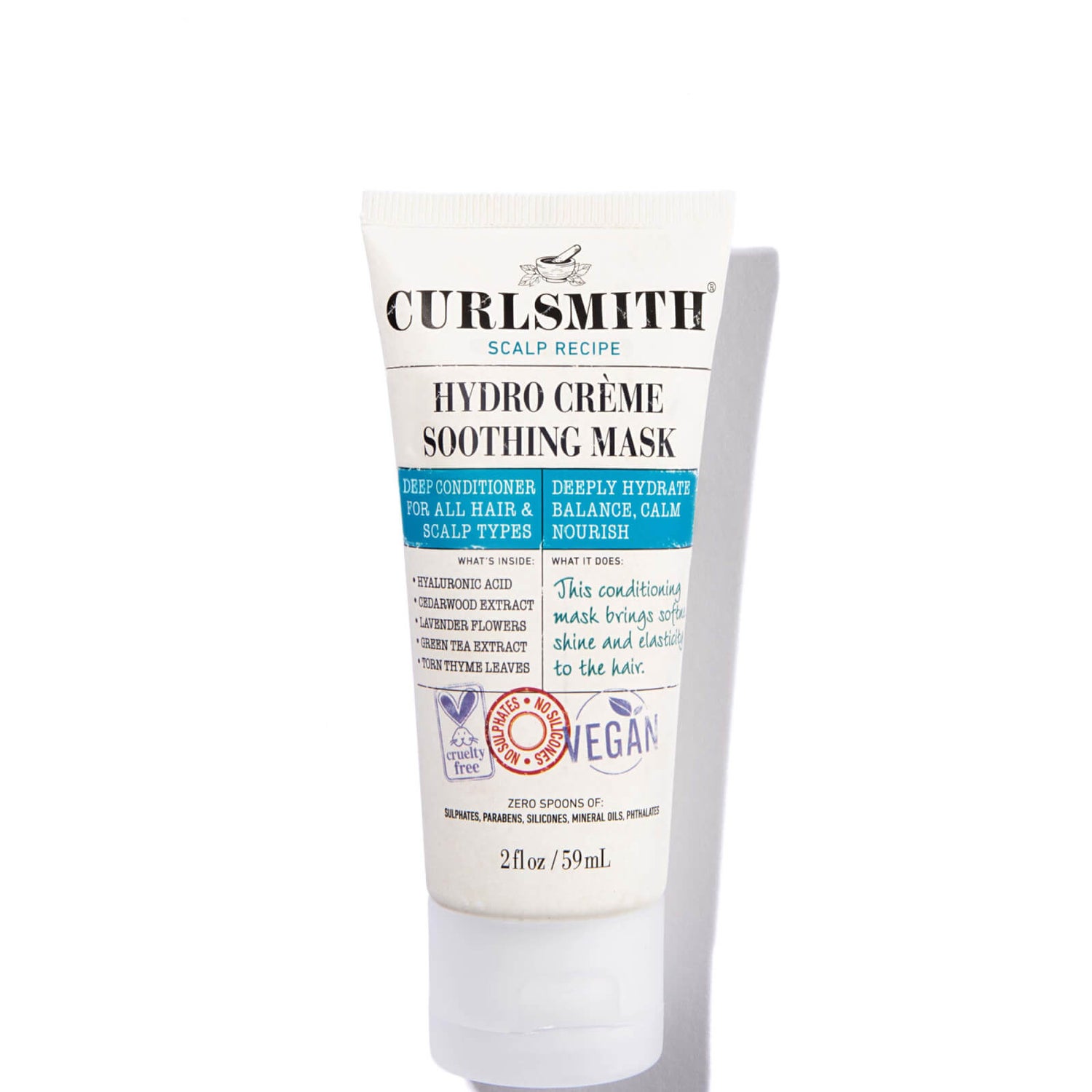 Curlsmith Hydro Crème Soothing Mask Travel Size 59ml - lookfantastic