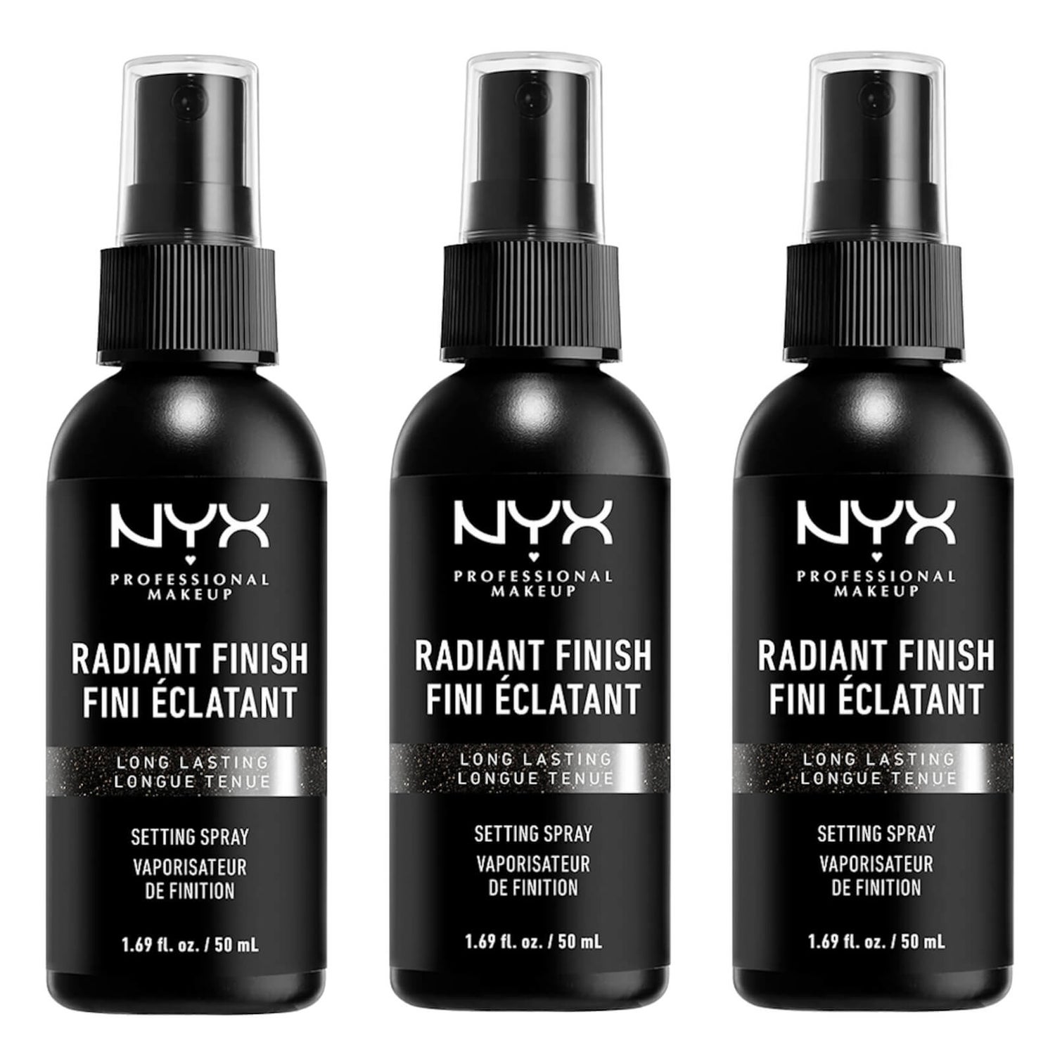NYX Professional Makeup Radiant Finish Setting Spray X 3 