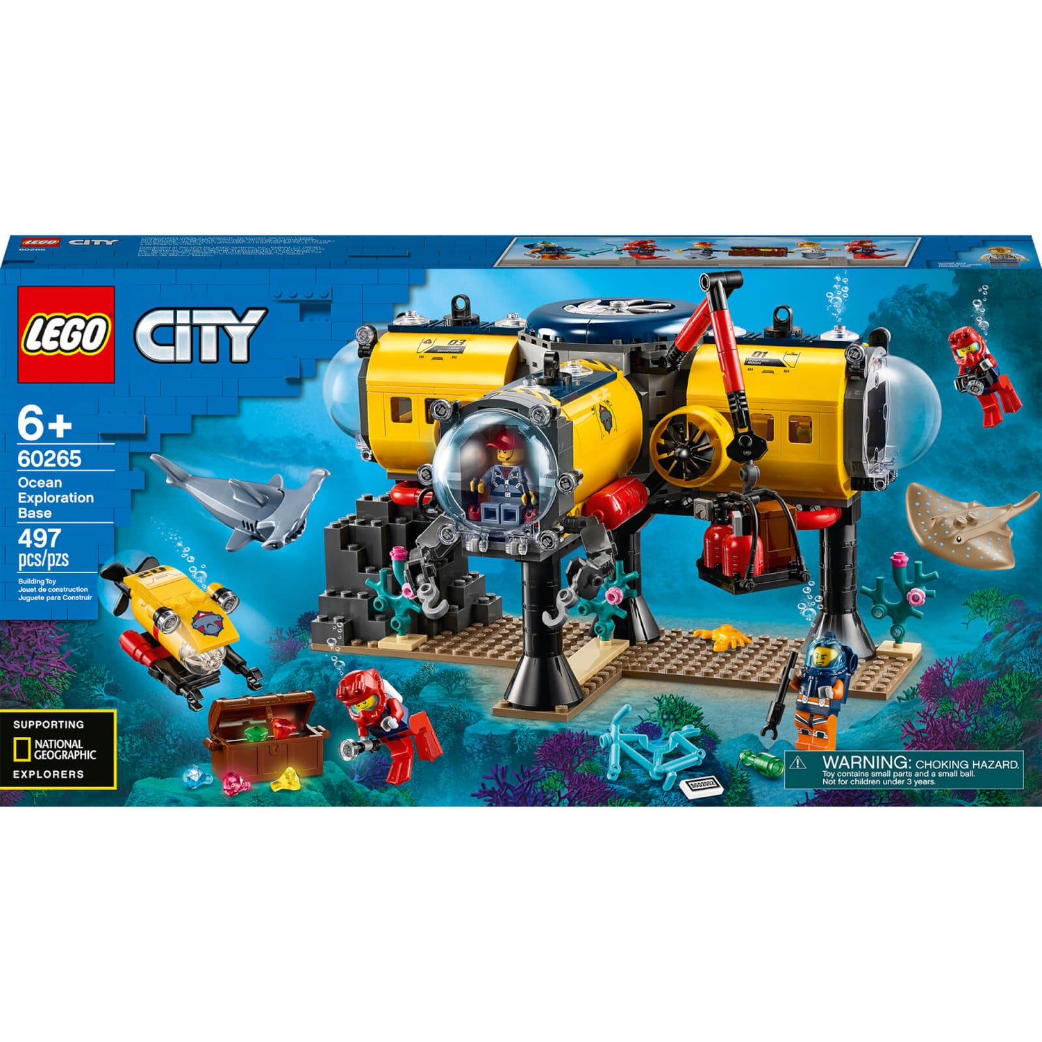 LEGO City Oceans: Ocean Exploration Base (60265) Toys - Zavvi US
