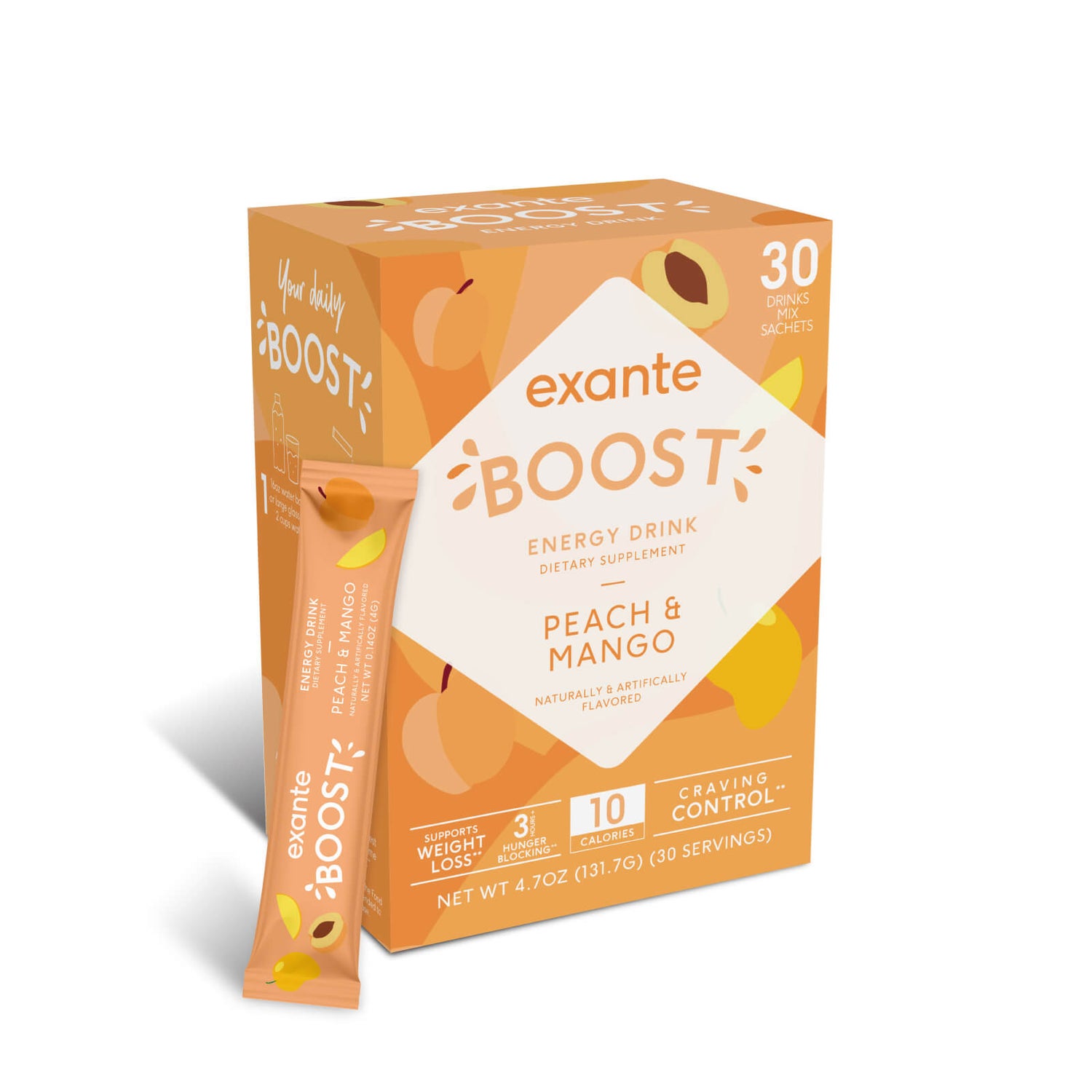 exante BOOST | Peach & Mango | 30 Servings