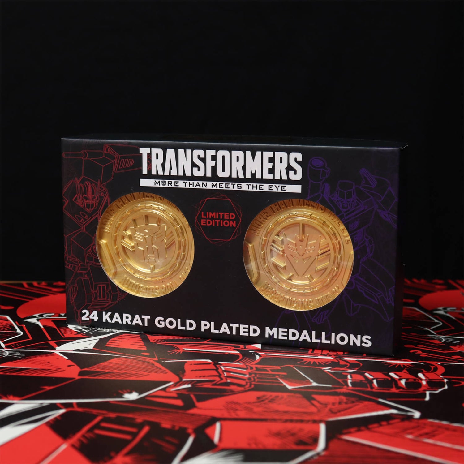 Transformers Autobot and Decepticon 24k Gold Plated Set of Medallions ...
