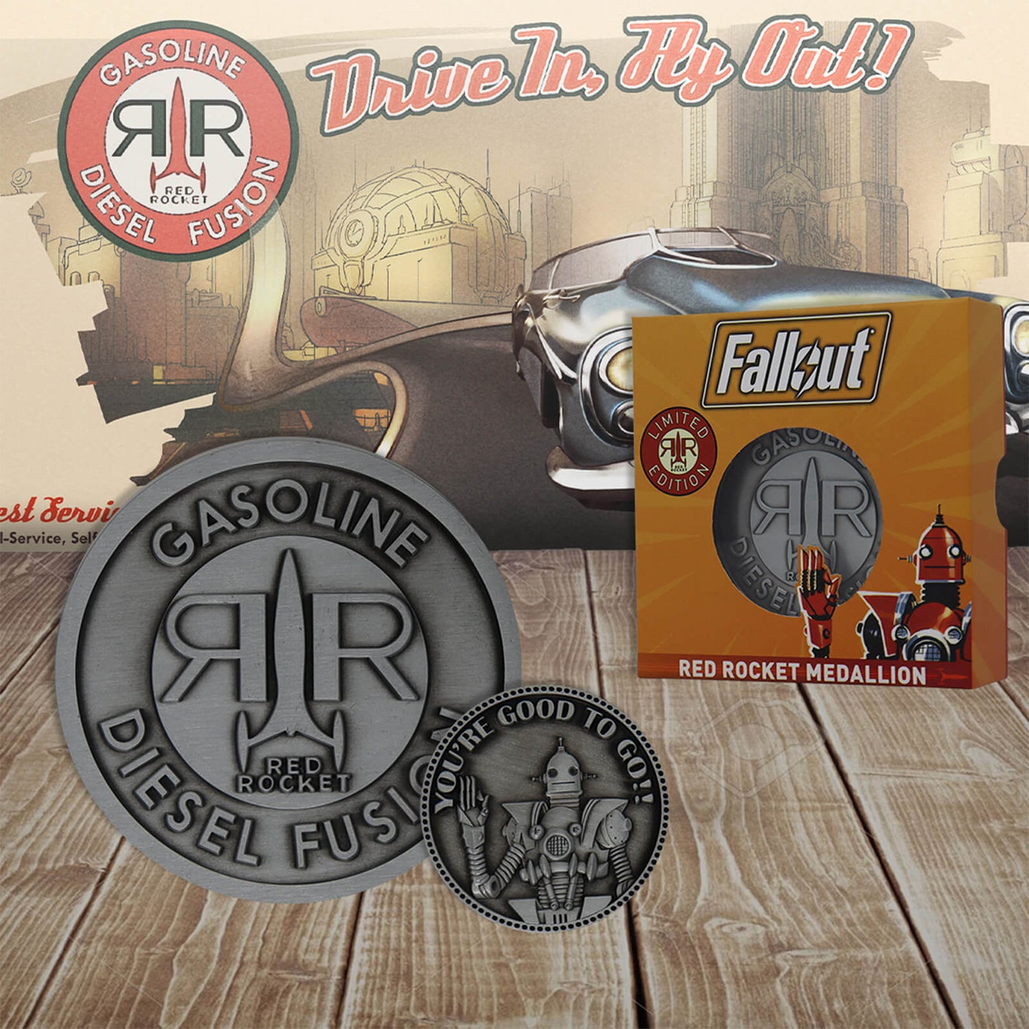 DUST! Fallout Limited Edition Red Rocket Collector's Medallion and Coin ...