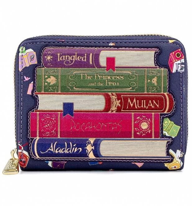 Loungefly Disney Princess Books AOP Zip Around Wallet Merchandise ...
