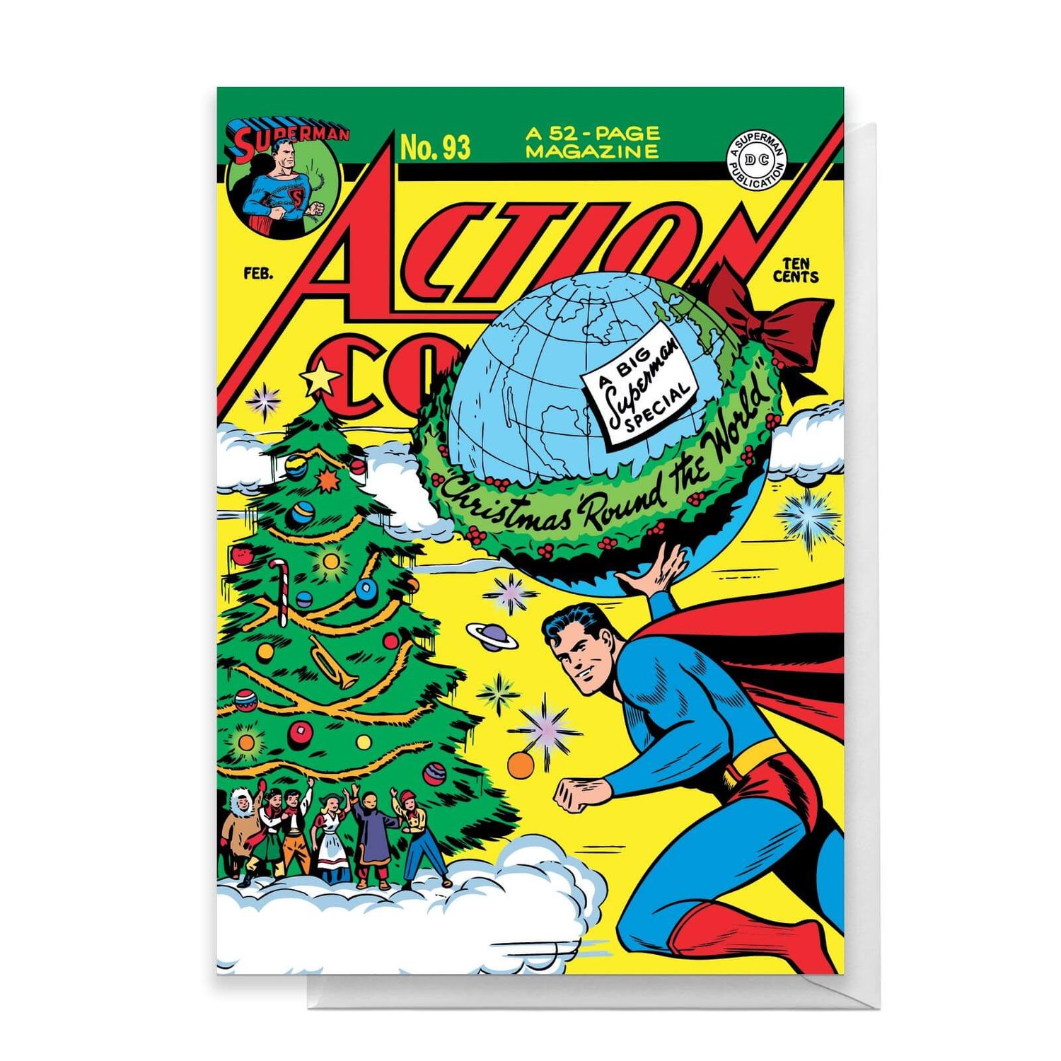 Superman Christmas Tree Greetings Card Homeware | Zavvi US