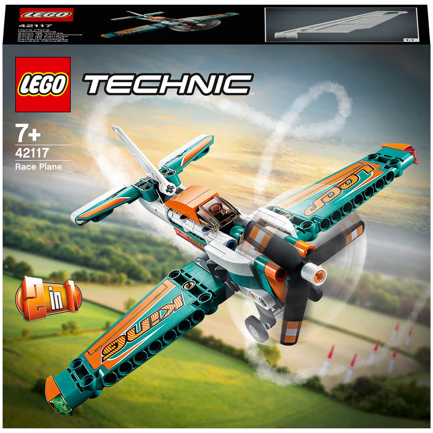 LEGO Technic: Racing Plane Jet Aeroplane 2 in 1 Toy (42117) Toys - Zavvi UK