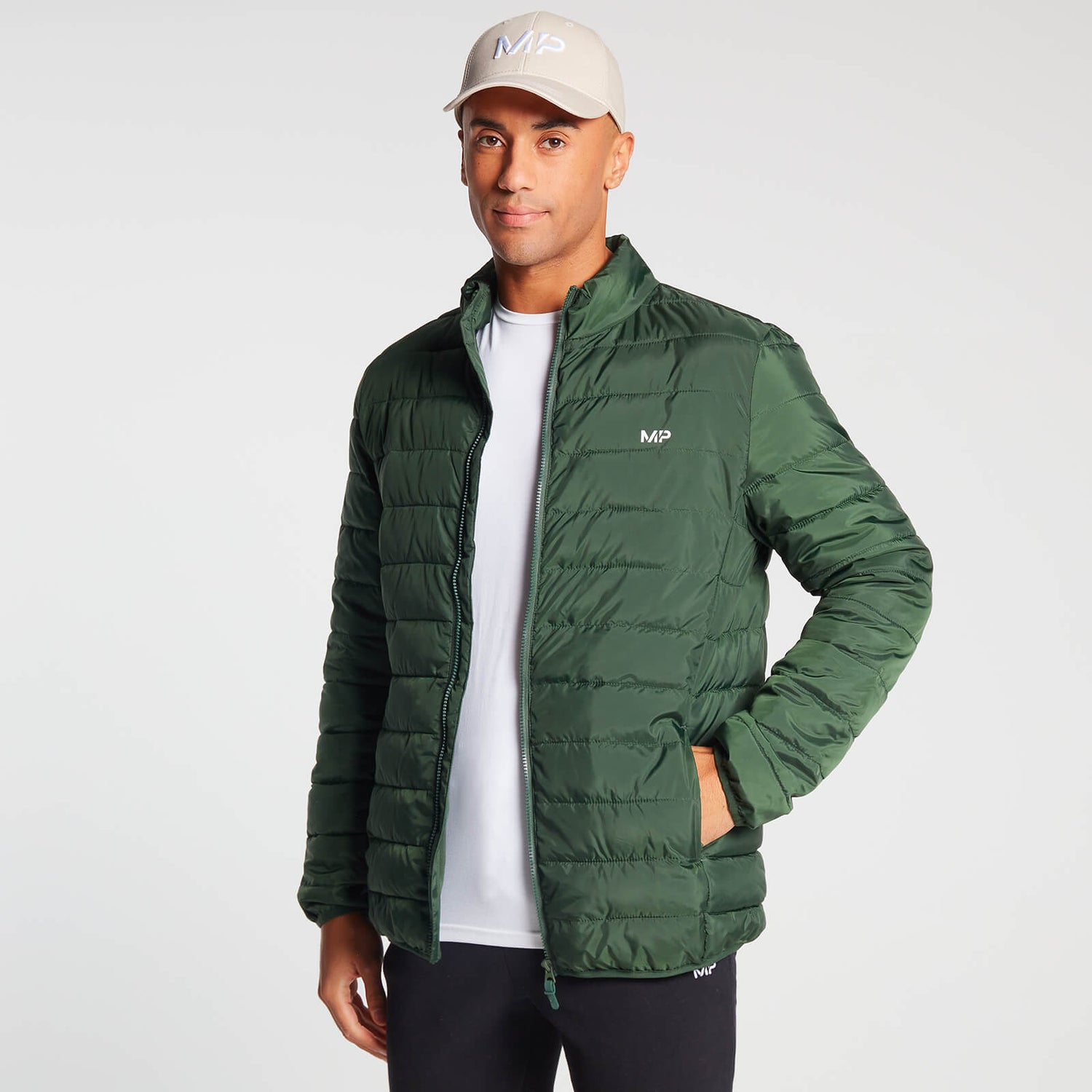 MP Men's Lightweight Packable Puffer Jacket | Dark Green | MP