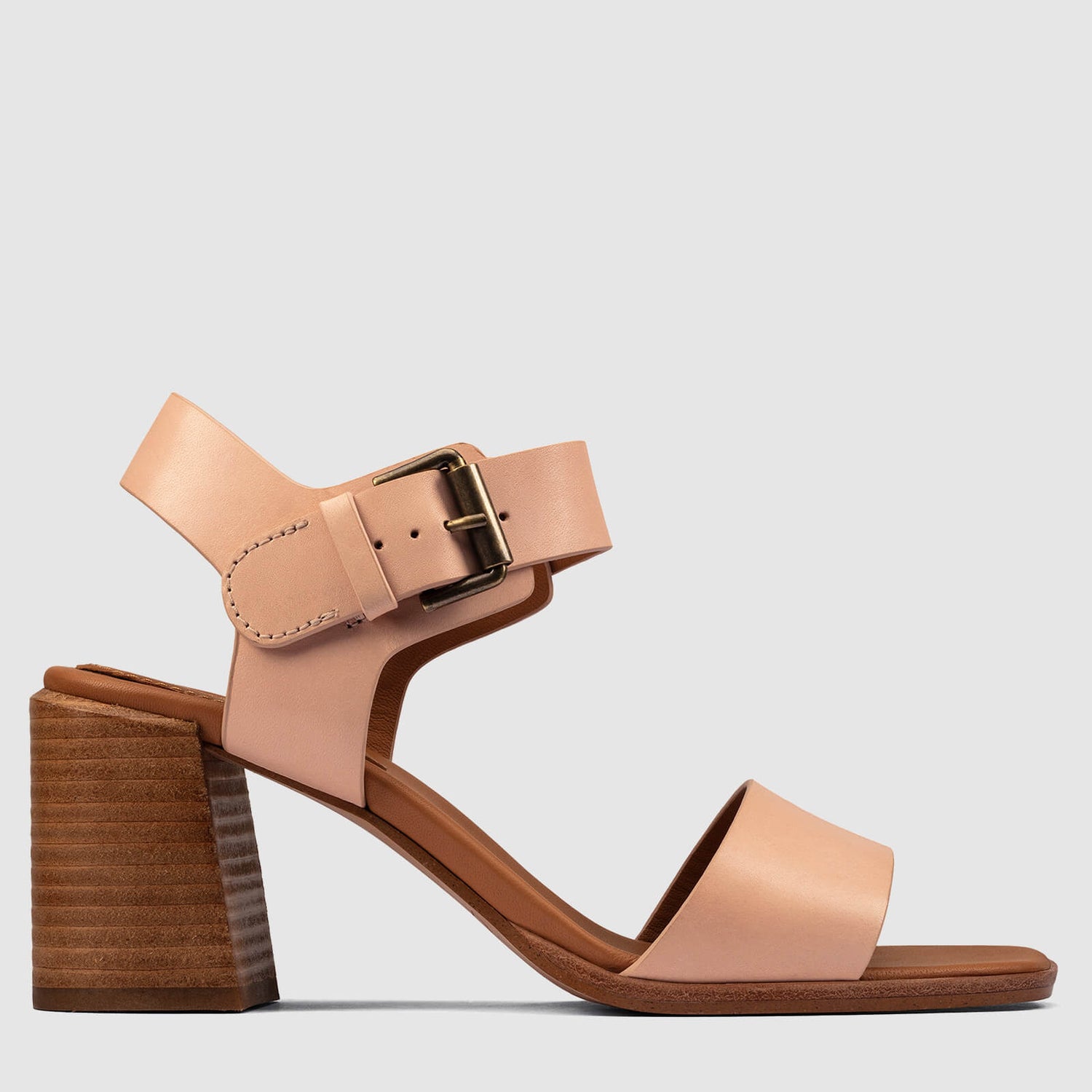 Clarks Women's Landra70 Strap Leather Heeled Sandals - Pale Pink ...