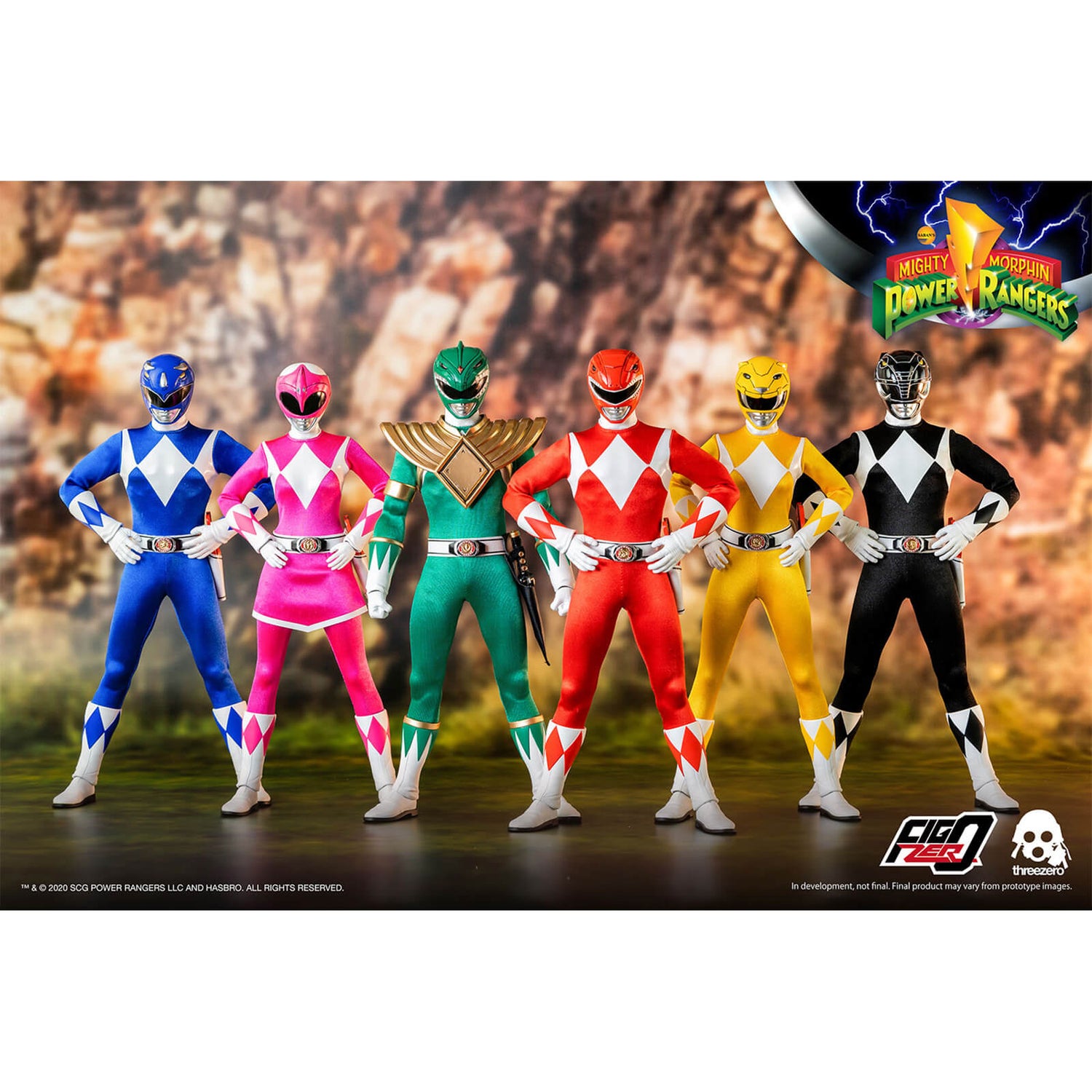 1/6 Scale Mighty Morphin Power Rangers 5 Figure SET by Ace Toyz www ...