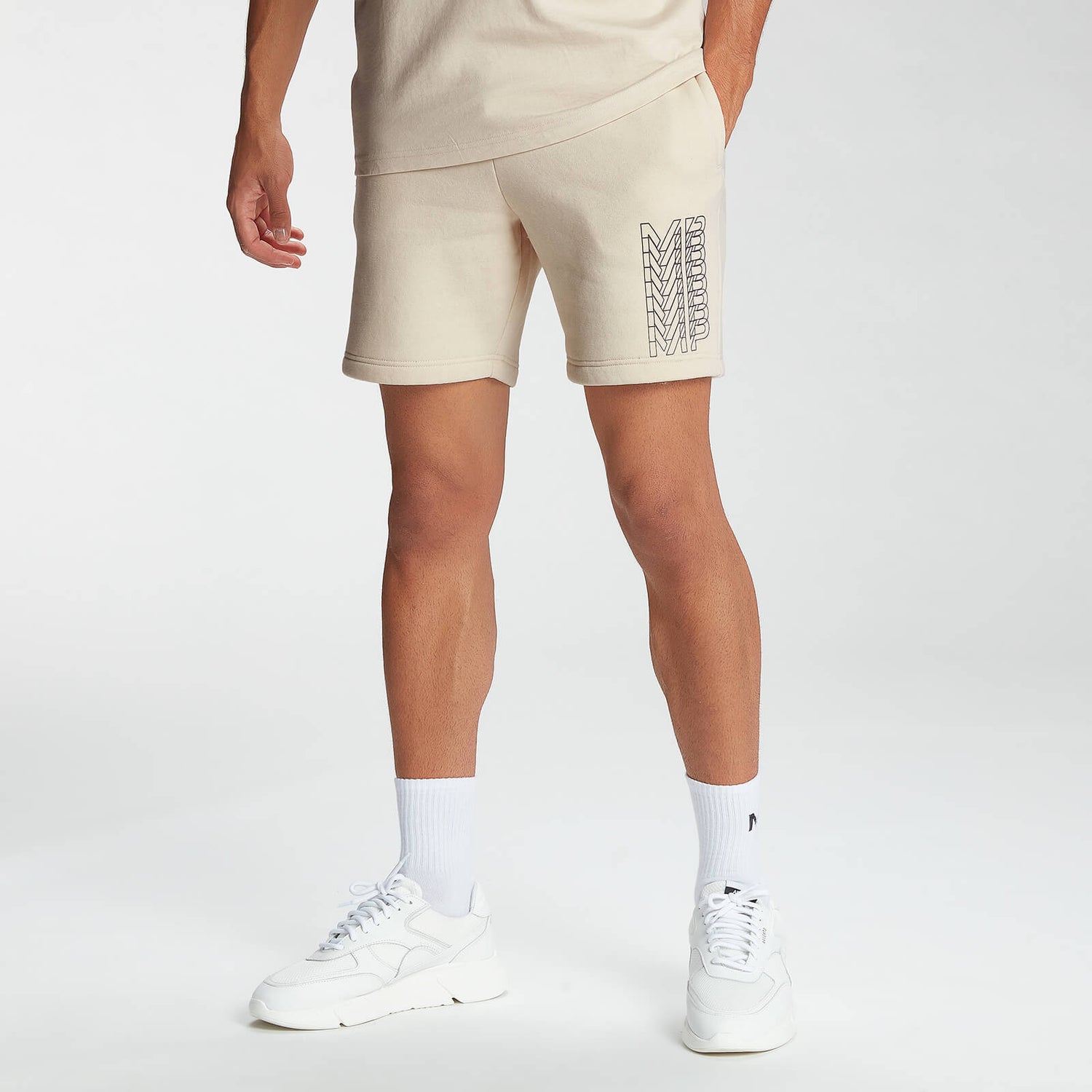 MP Men's Repeat MP Graphic Shorts - Ecru | MYPROTEIN™