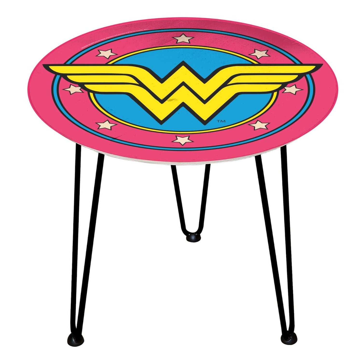 Decorsome x DC Wonder Woman Wooden Side Table Homeware - Zavvi UK