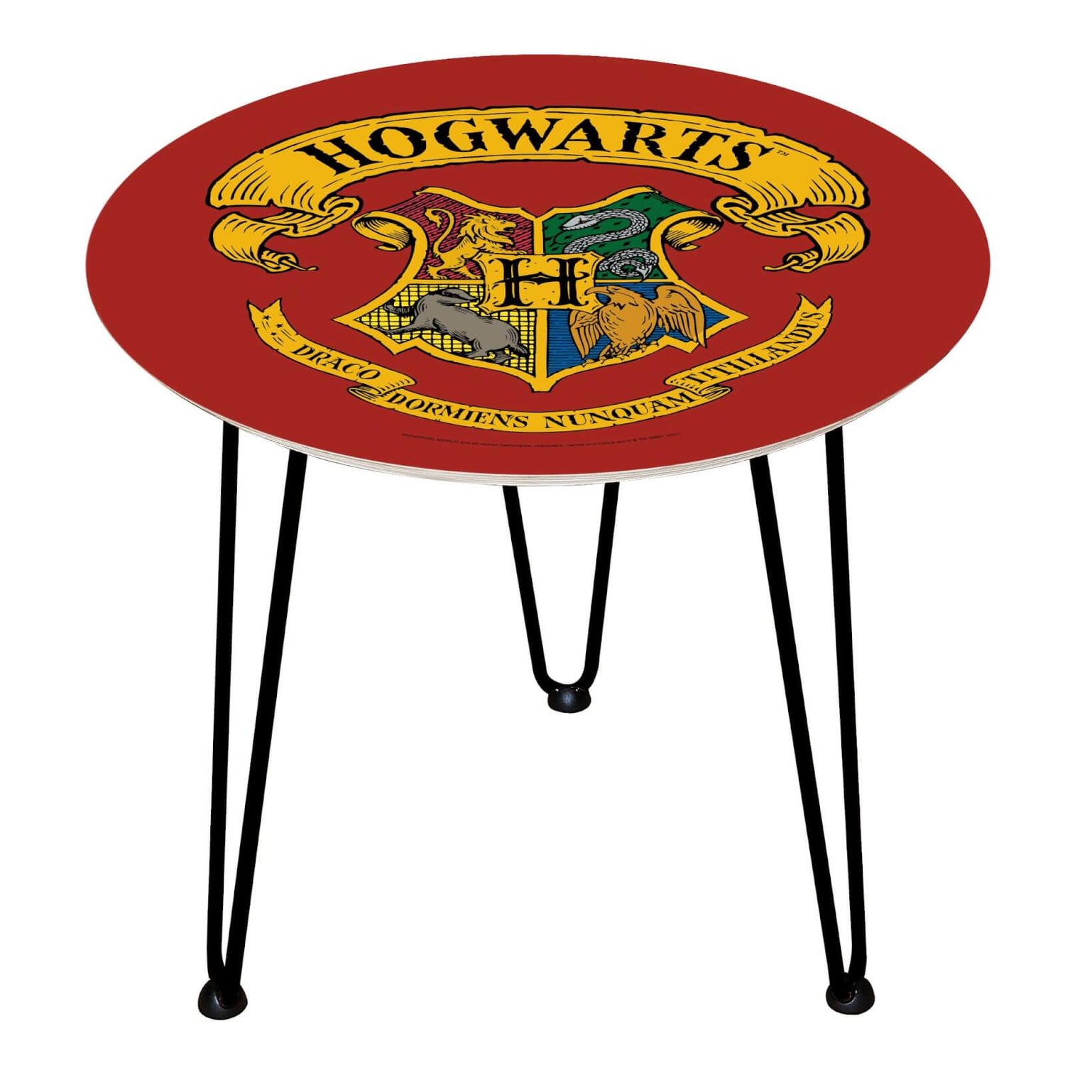Decorsome x Harry Potter Crest Wooden Side Table Homeware - Zavvi UK