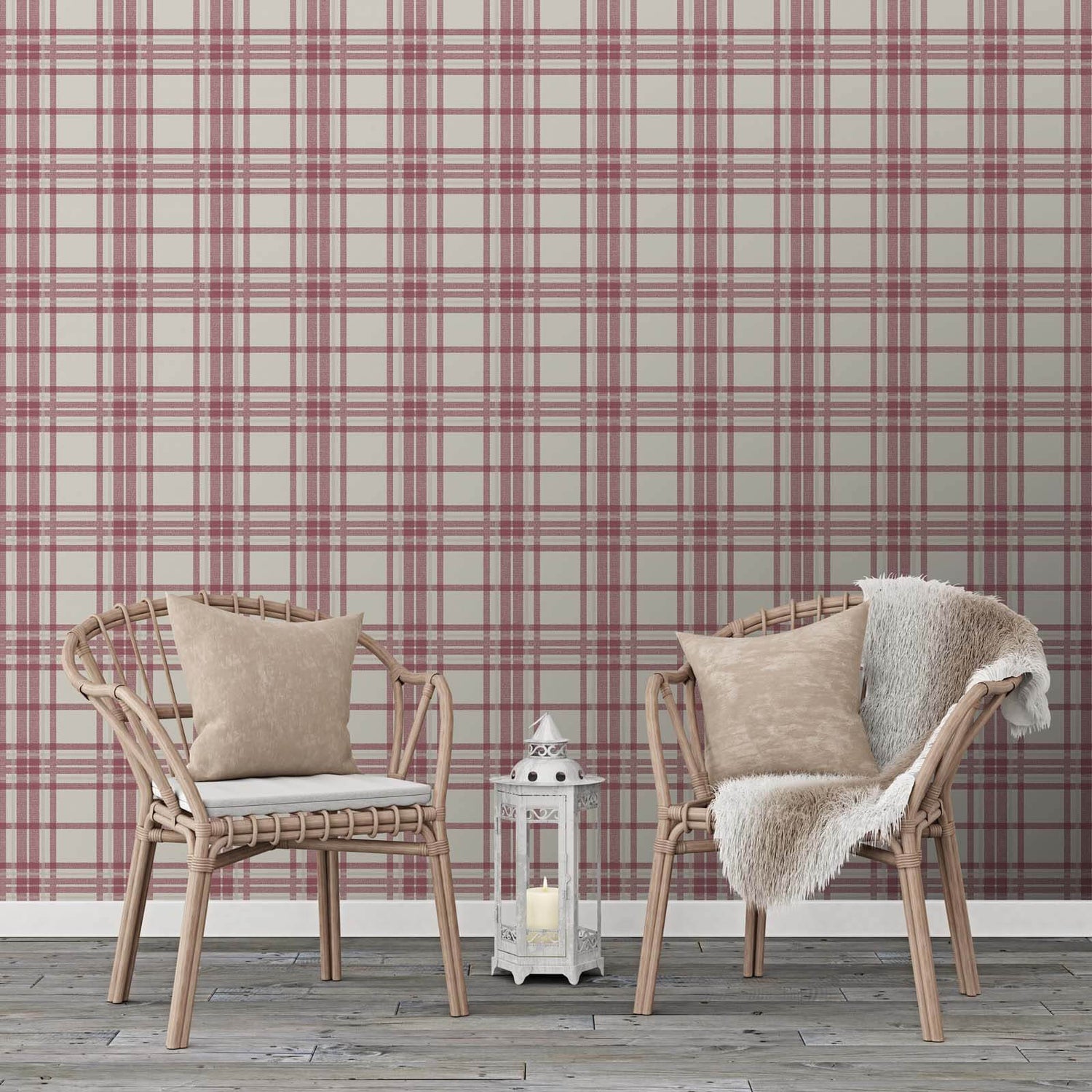 Red Checkered Wallpaper