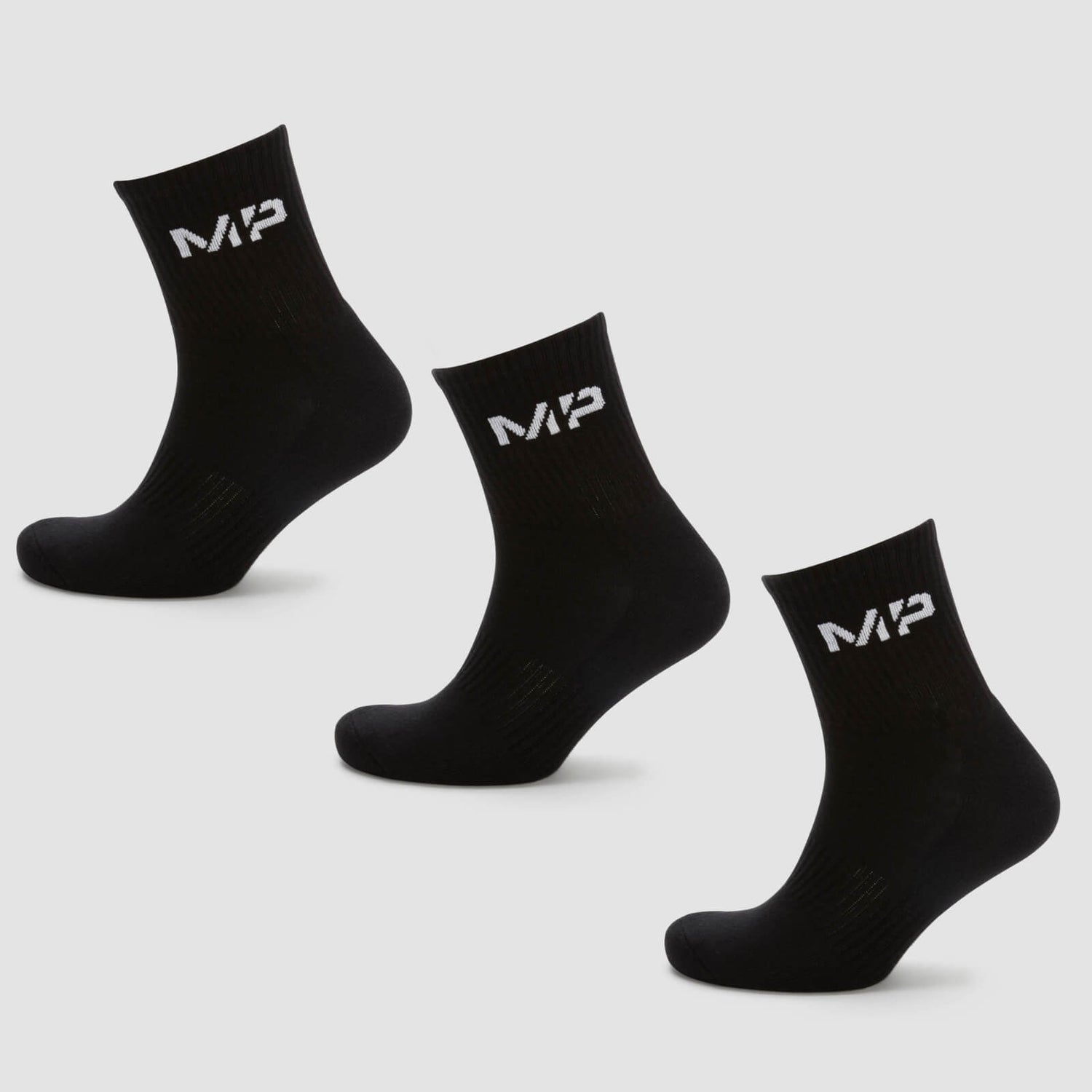 MP Women's Crew Socks (3 Pack) - Black | MYPROTEIN™