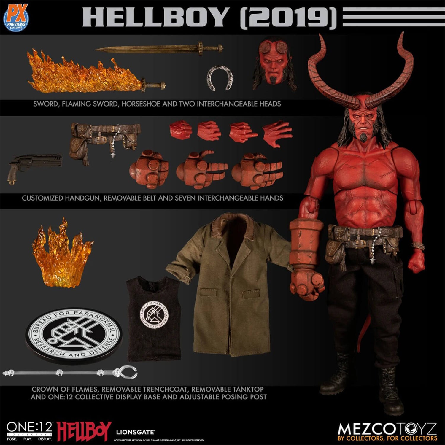 Mezco One:12 Collective Hellboy (2019) Hellboy Figure (Anung Un Rama ...