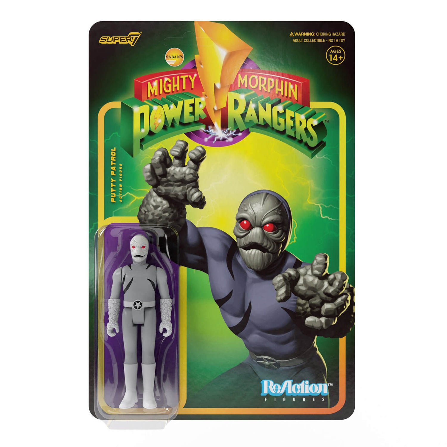 Super7 Mighty Morphin Power Rangers ReAction Figure - Putty Patroller ...