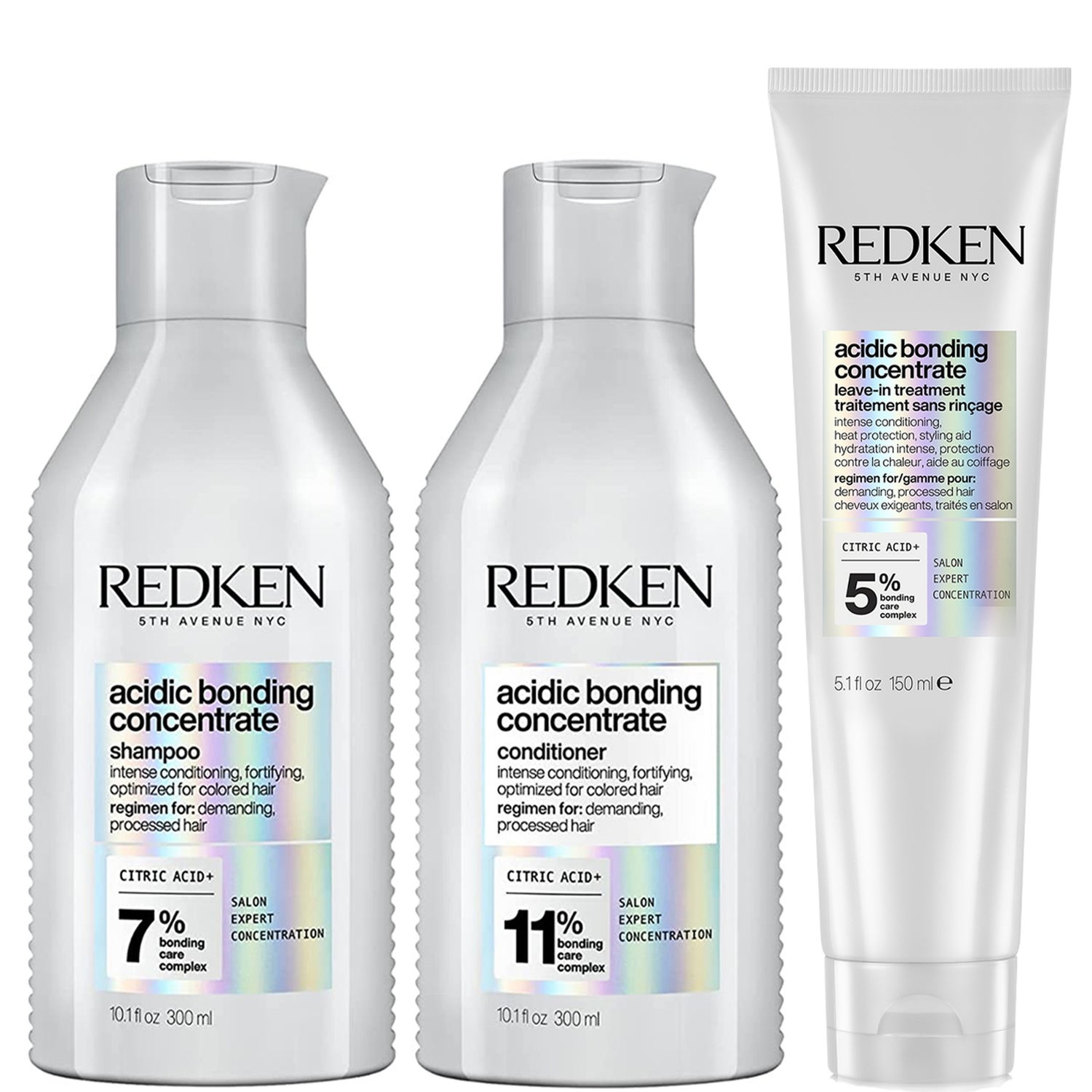 Redken Acidic Bonding Concentrate Shampoo, Conditioner and Leave-in ...