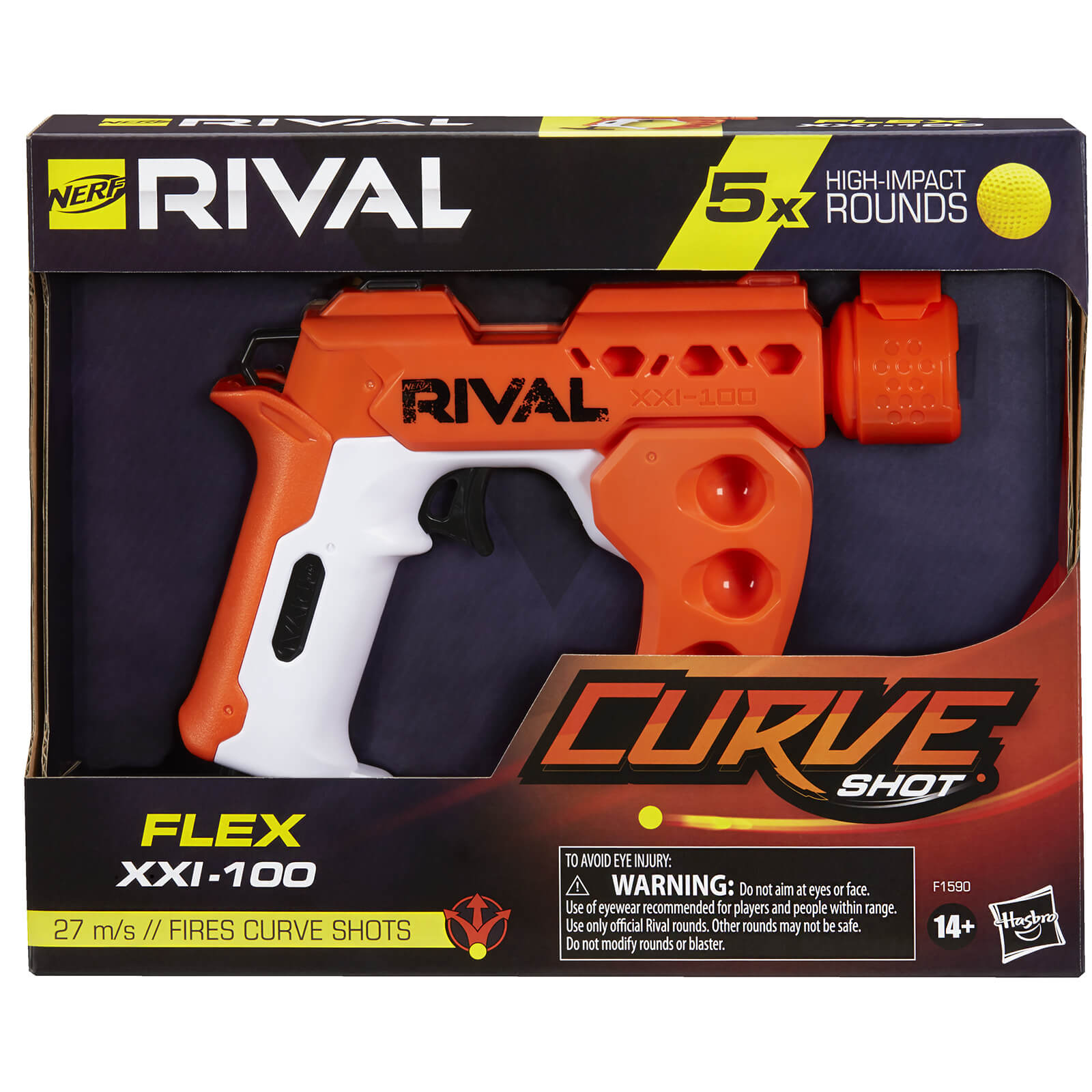 NERF Rival Curve Shot Flex XXI-100 Blaster Toys - Zavvi UK