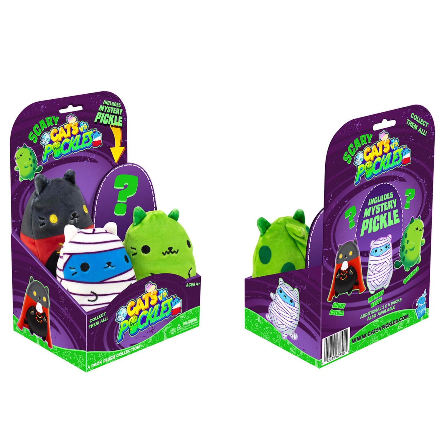 Cats Vs Pickles Scary Theme Plush - 4 Pack Toys - Zavvi UK