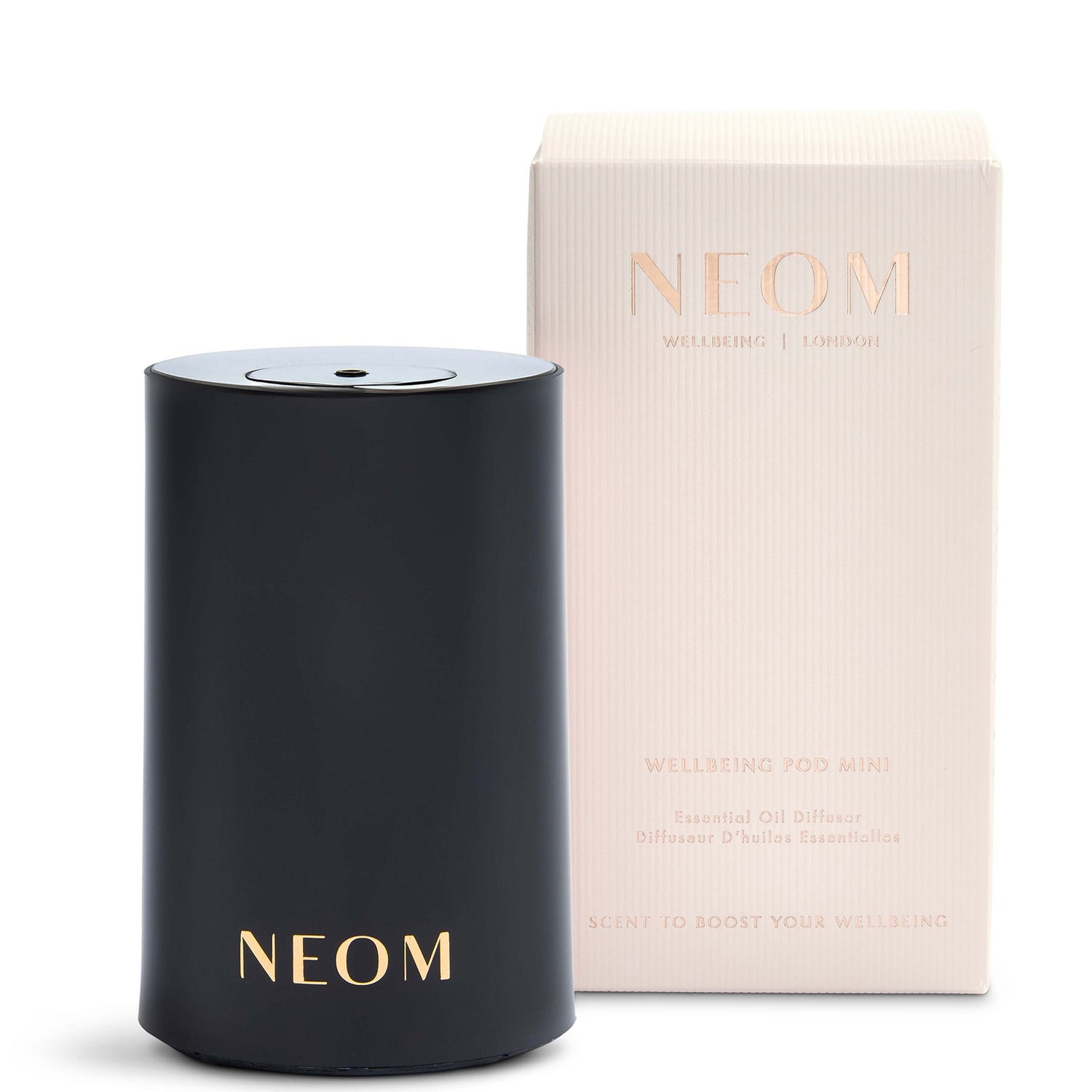 NEOM Wellbeing Pod Mini Essential Oil Diffuser - Black - lookfantastic