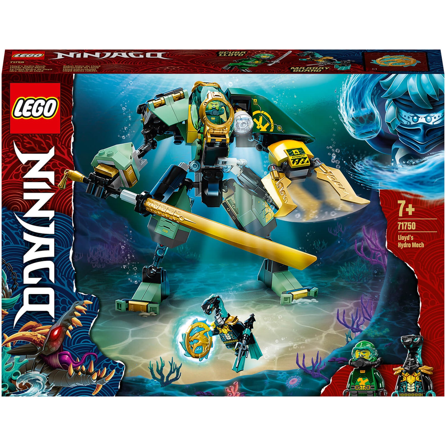 LEGO NINJAGO: Lloyd’s Hydro Mech Action Figure Set (71750) Toys - Zavvi US