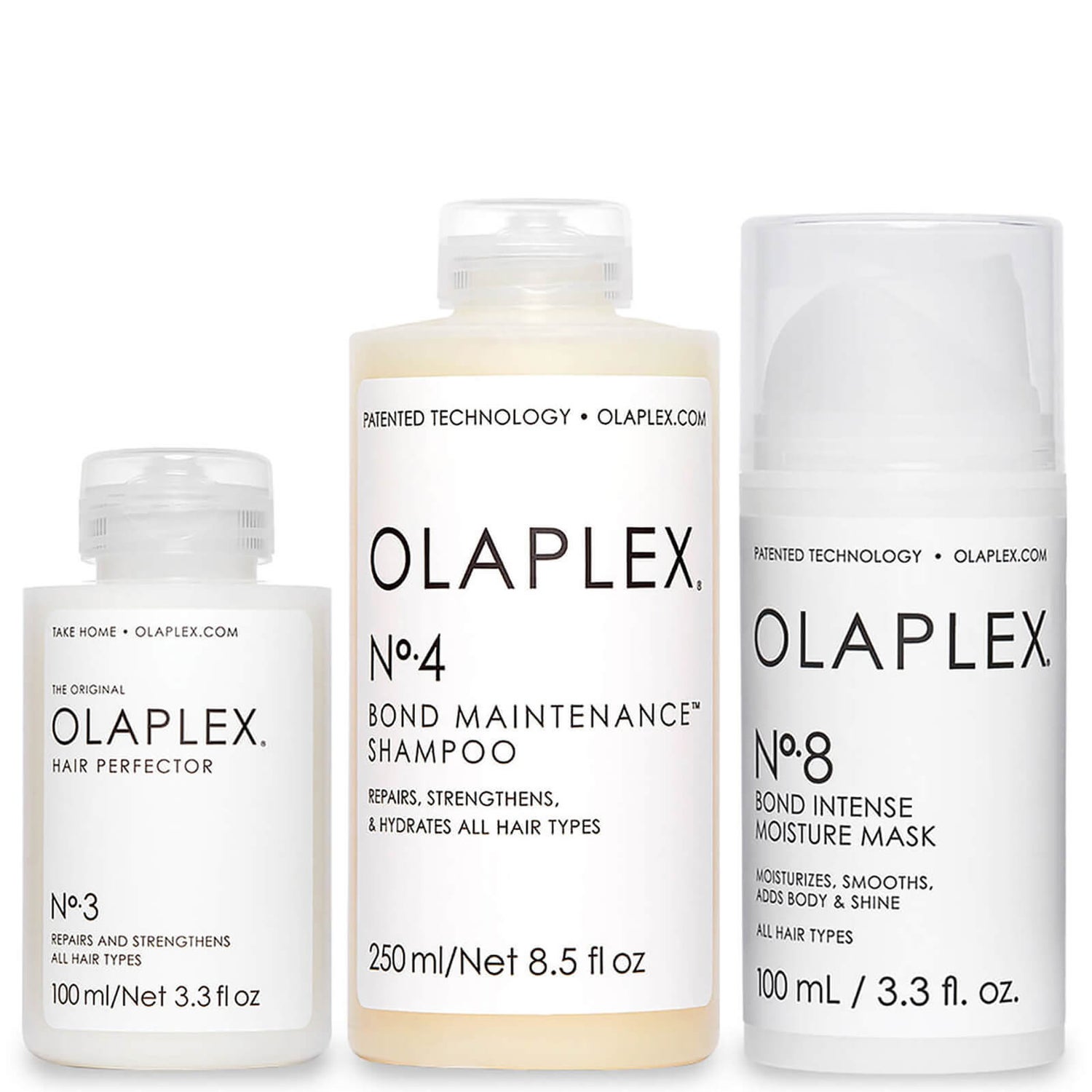 Buy Olaplex No.3, No.4 and No.8 Bundle - LOOKFANTASTIC