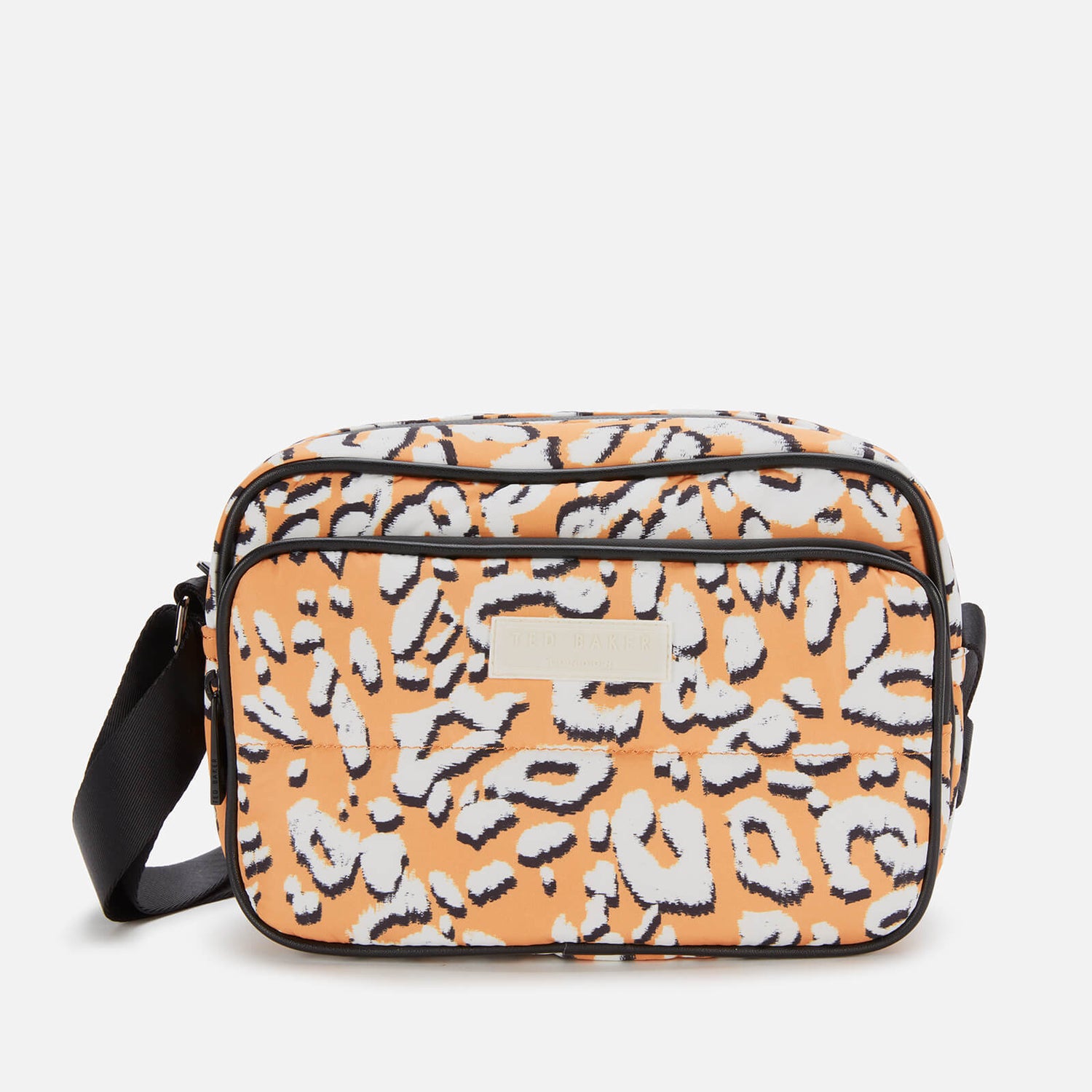 Ted Baker Women s Niqita Leopard Detail Puffer Nylon Camera Bag Yellow