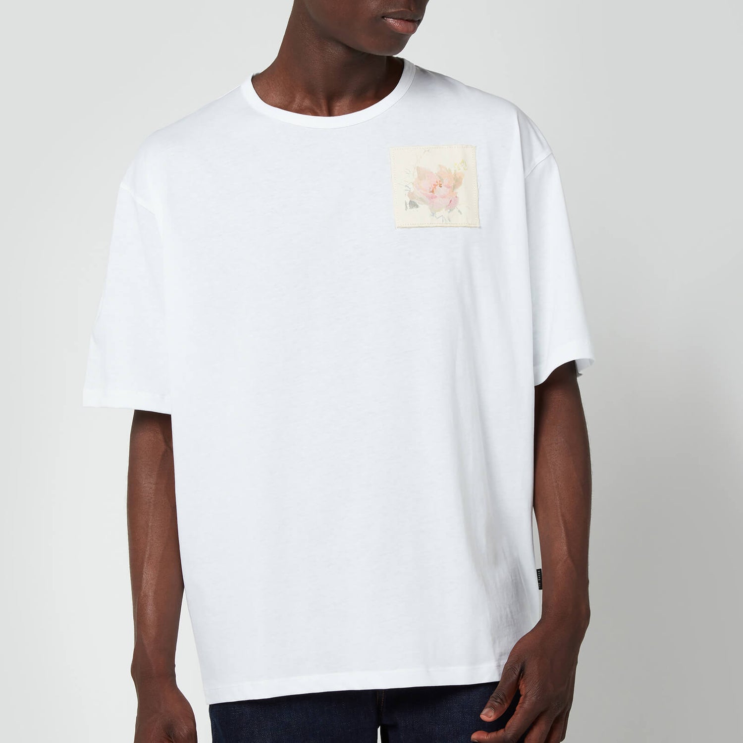 Ted Baker Men's Nofan Embroidered Logo T-Shirt - White | TheHut.com
