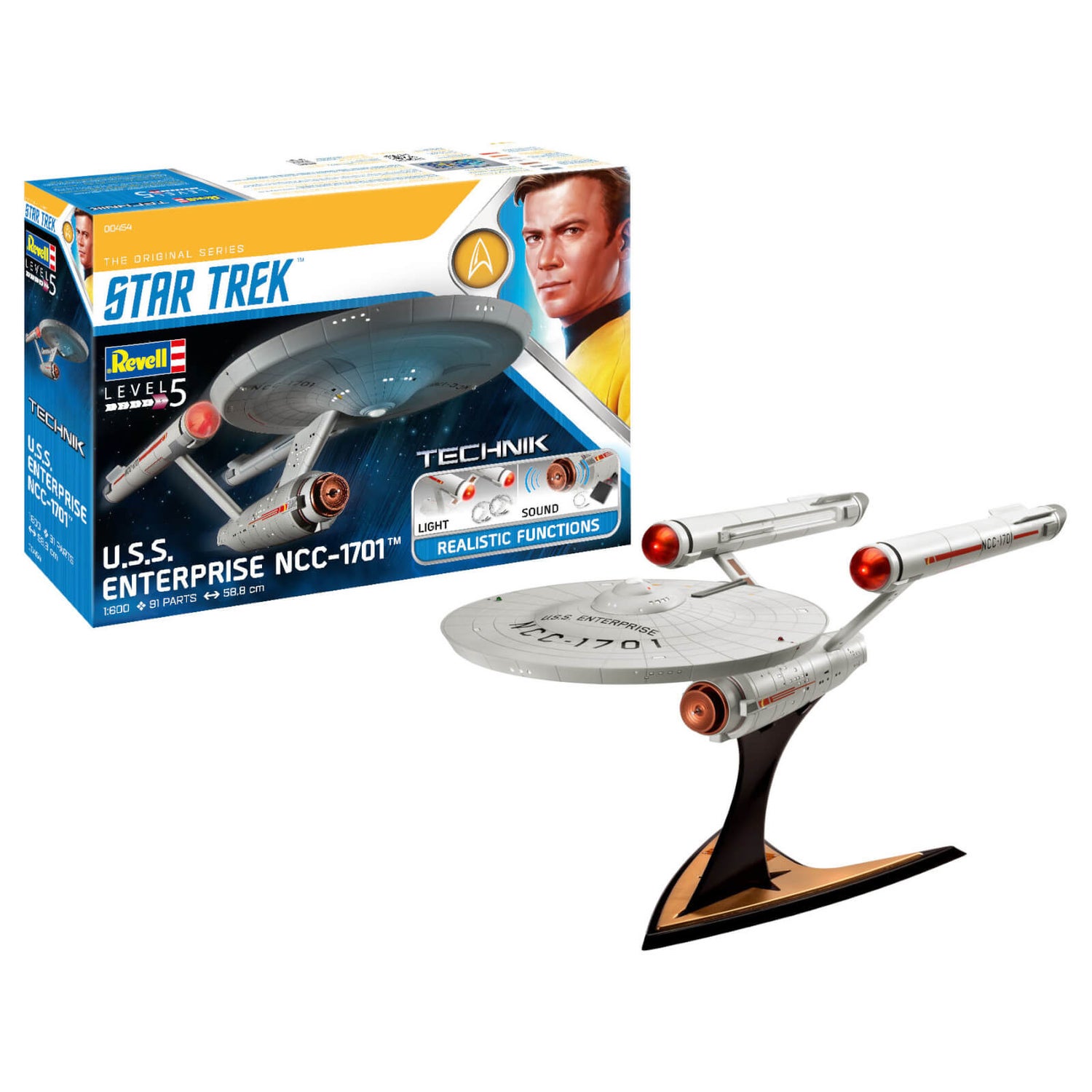 U.S.S. Enterprise NCC-1701 TOS Model Kit (1:600 Scale) Toys - Zavvi UK