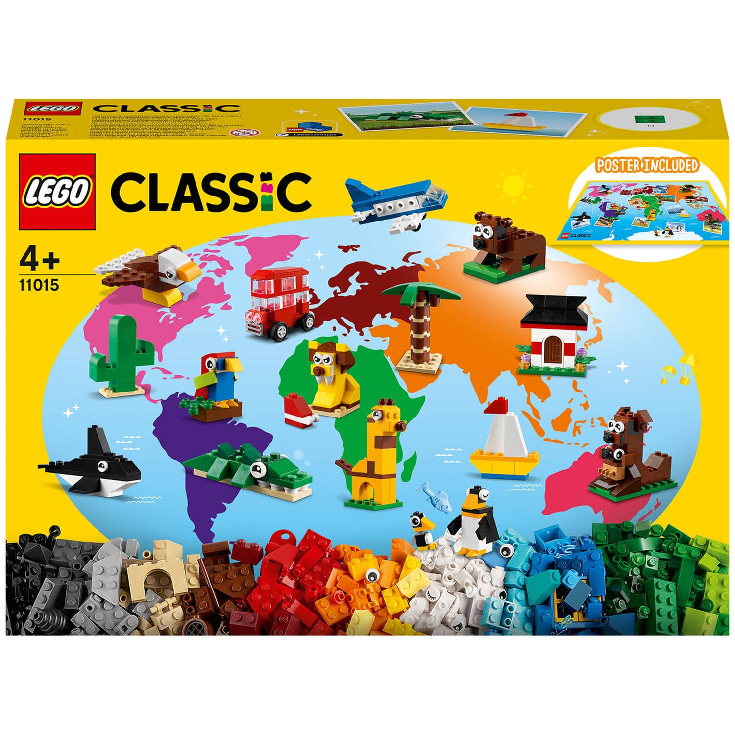 LEGO Classic: Around the World Building Bricks Set (11015) Toys - Zavvi UK