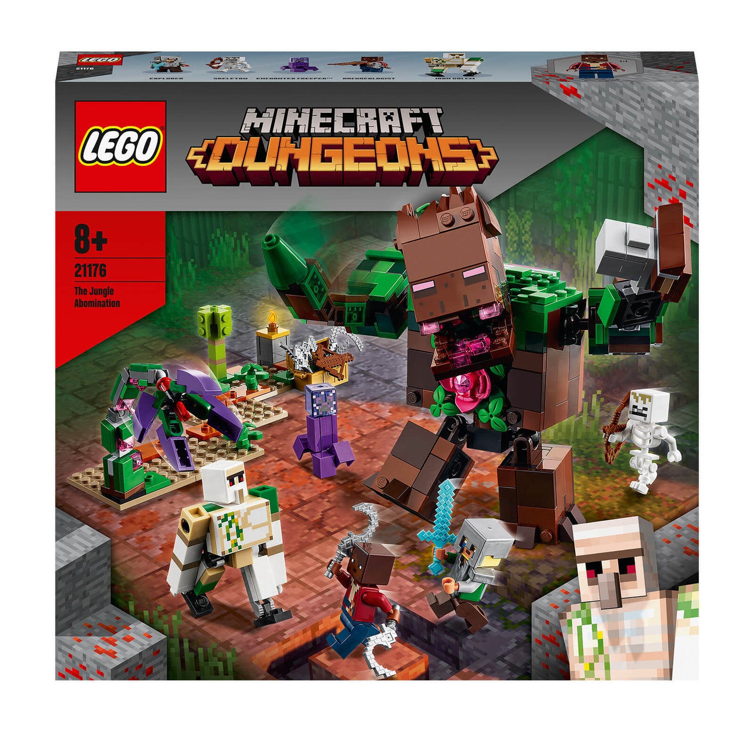 LEGO Minecraft: The Jungle Abomination Dungeons Toy Set (21176) Toys ...
