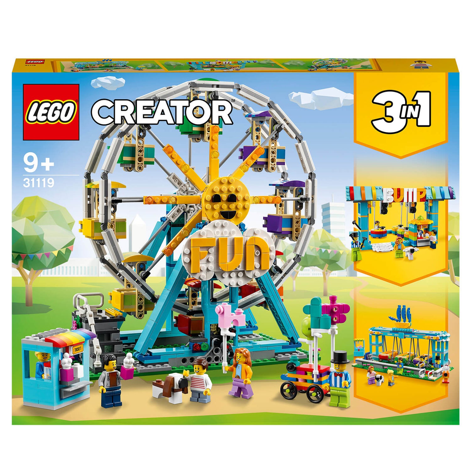 LEGO Creator: 3 in 1 Ferris Wheel Fairground Building Set (31119) Toys ...