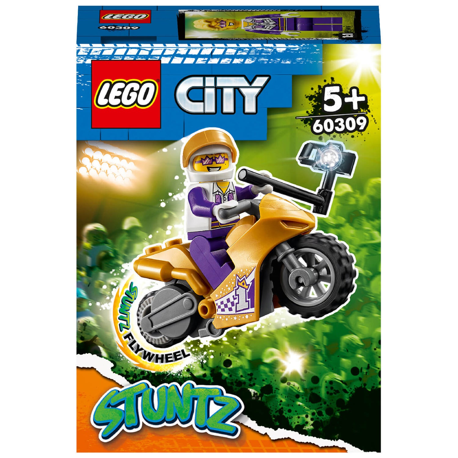 LEGO City: Stuntz Selfie Stunt Bike Show Toy Motorbike (60309) Toys ...