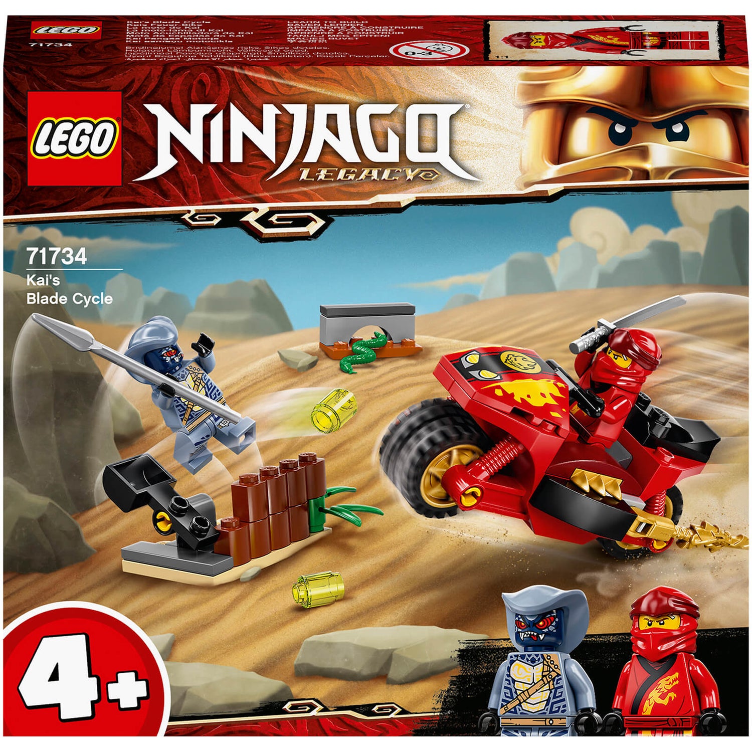 LEGO NINJAGO: Legacy Kai’s Blade Cycle Motorbike Set (71734) Toys ...