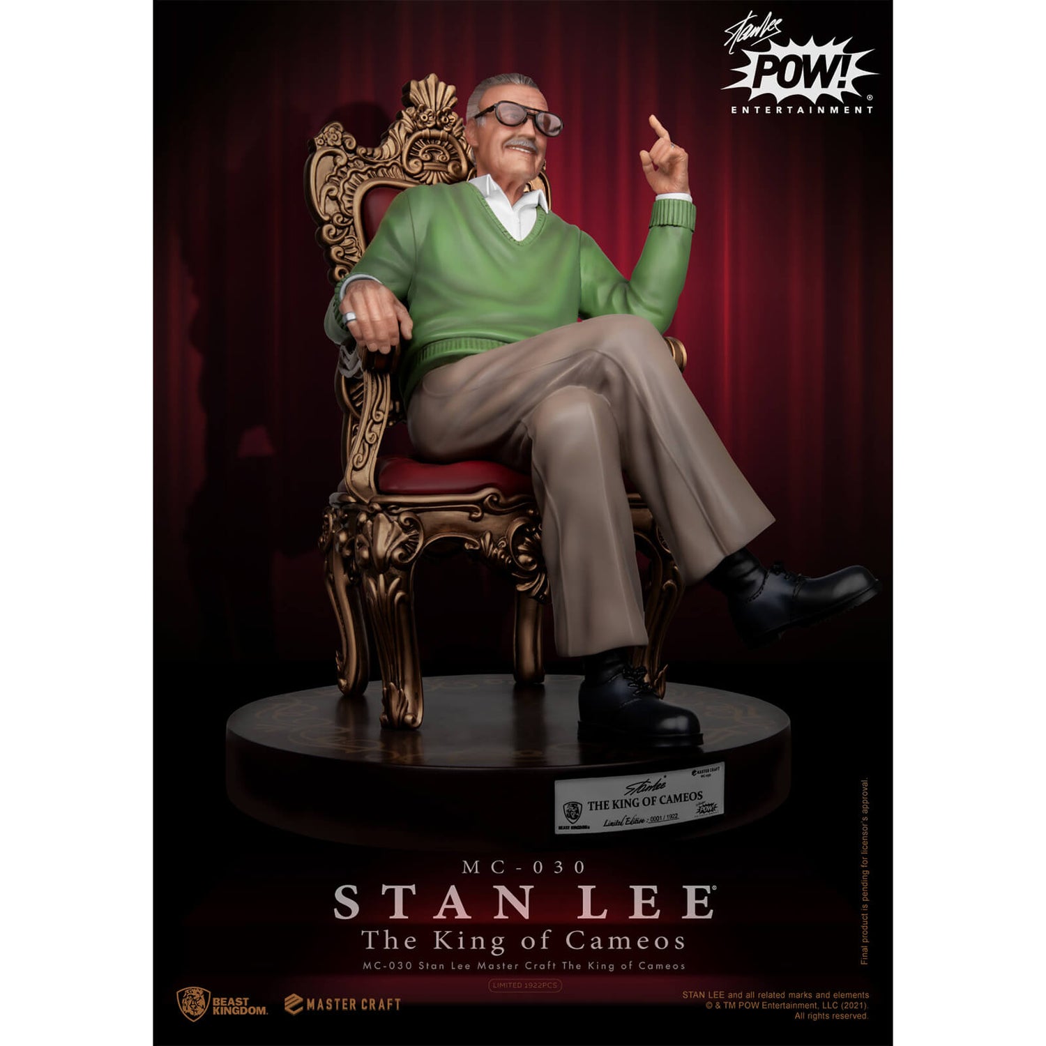 Beast Kingdom Stan Lee Master Craft Statue - The Master Of Cameos ...