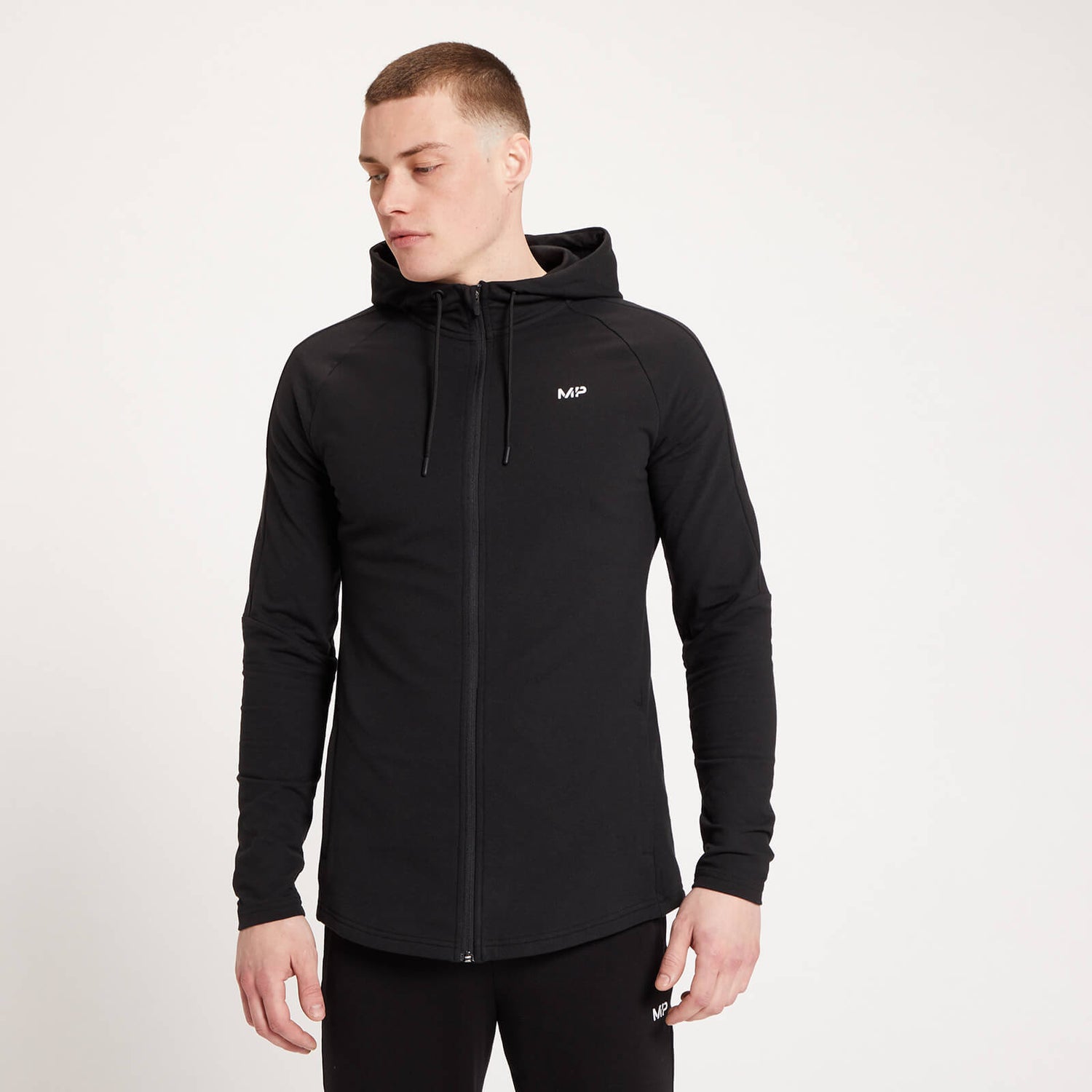 MP Form hoodie met rits voor heren - Zwart | MYPROTEIN™