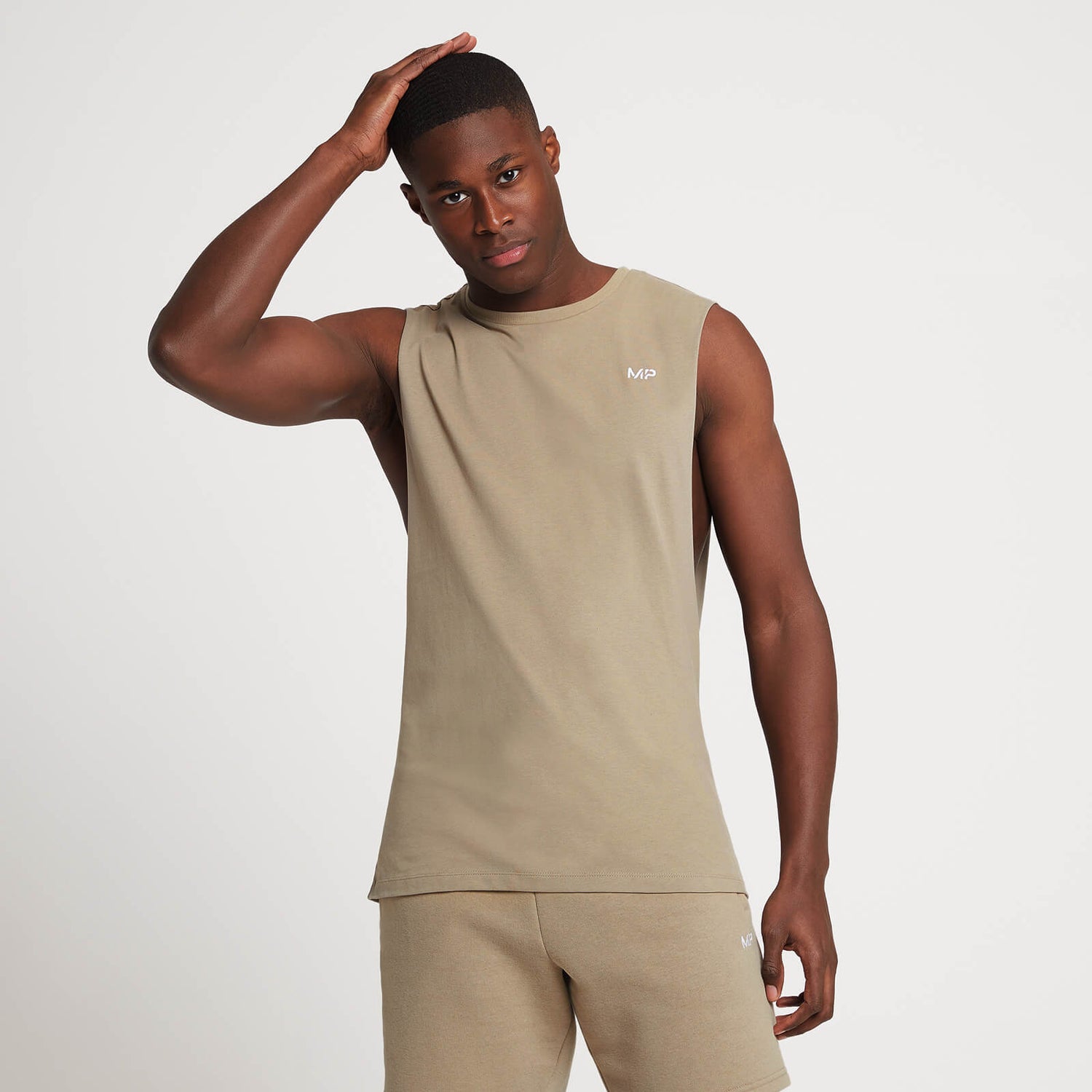 MP Men's Rest Day Drop Armhole Tank Top - Taupe | MYPROTEIN™