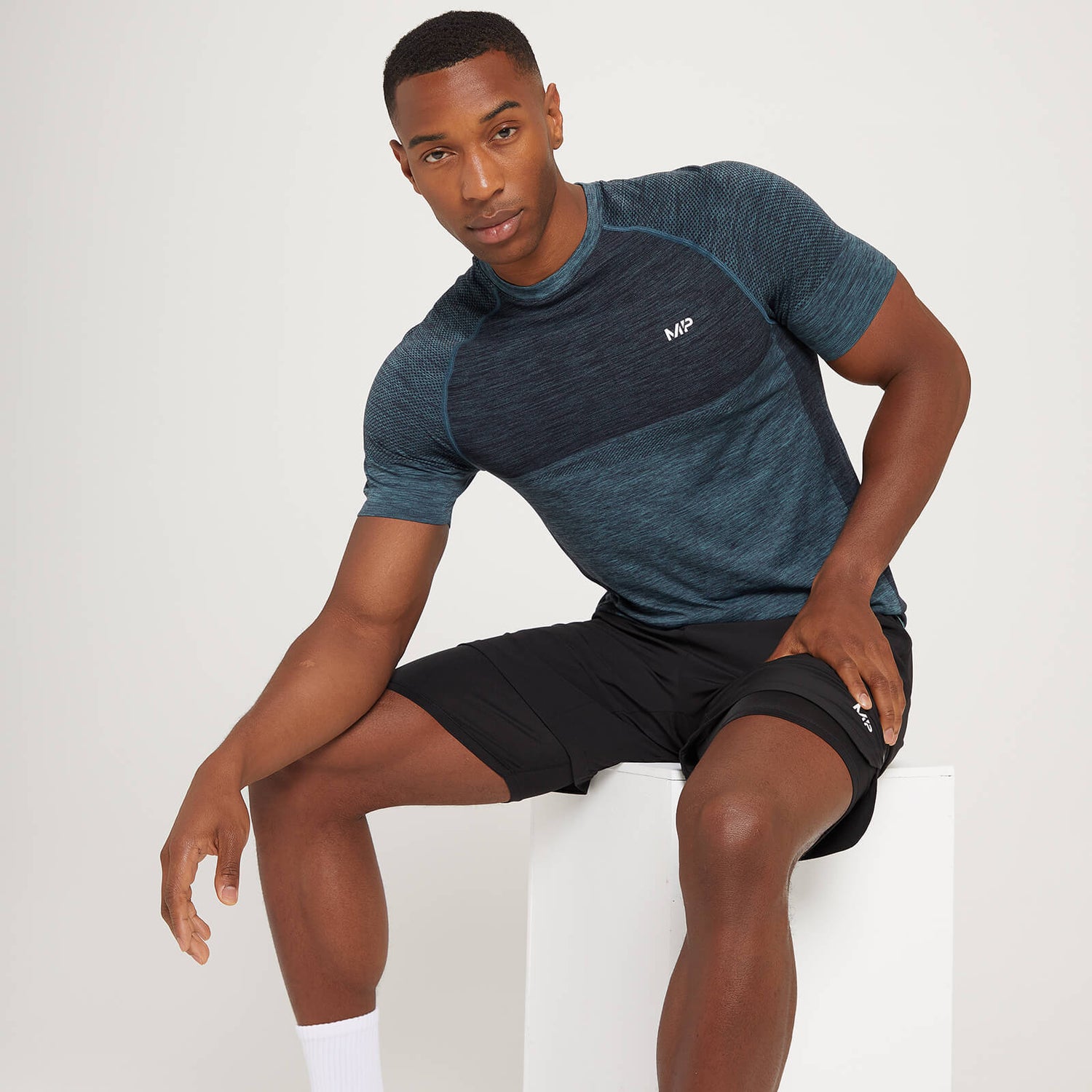 Men's Seamless Short Sleeve T-Shirt - Blue Marl | MYPROTEIN