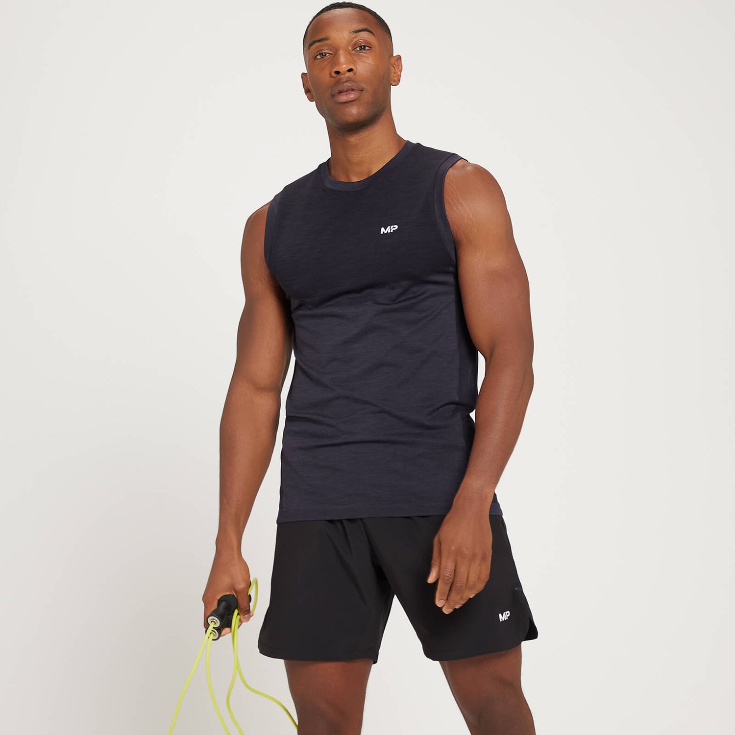 MP Men's Seamless Tank Top - Black Marl | MYPROTEIN™