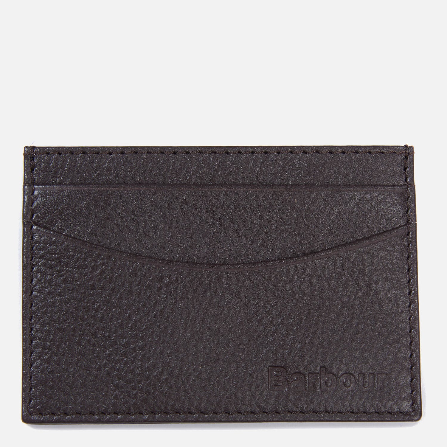 Barbour Heritage Men's Amble Leather Card Holder - Dark Brown | TheHut.com