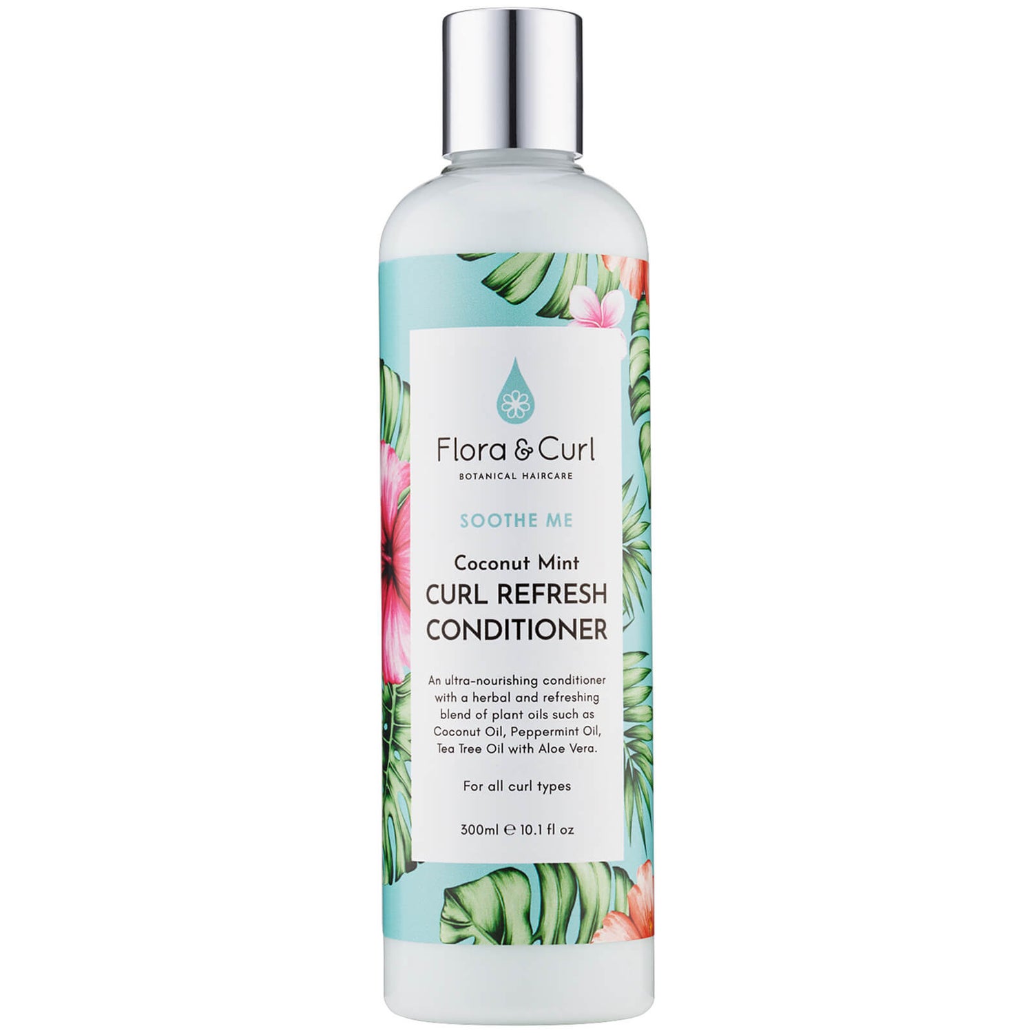 Flora & Curl Coconut Mint Curl Refresh Conditioner 300ml | LOOKFANTASTIC