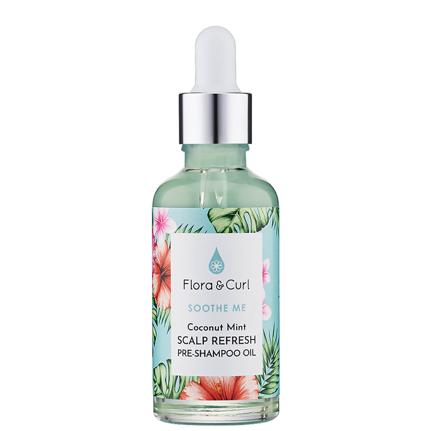 Flora & Curl Coconut Mint Scalp Refresh Pre-Shampoo Oil 50ml ...