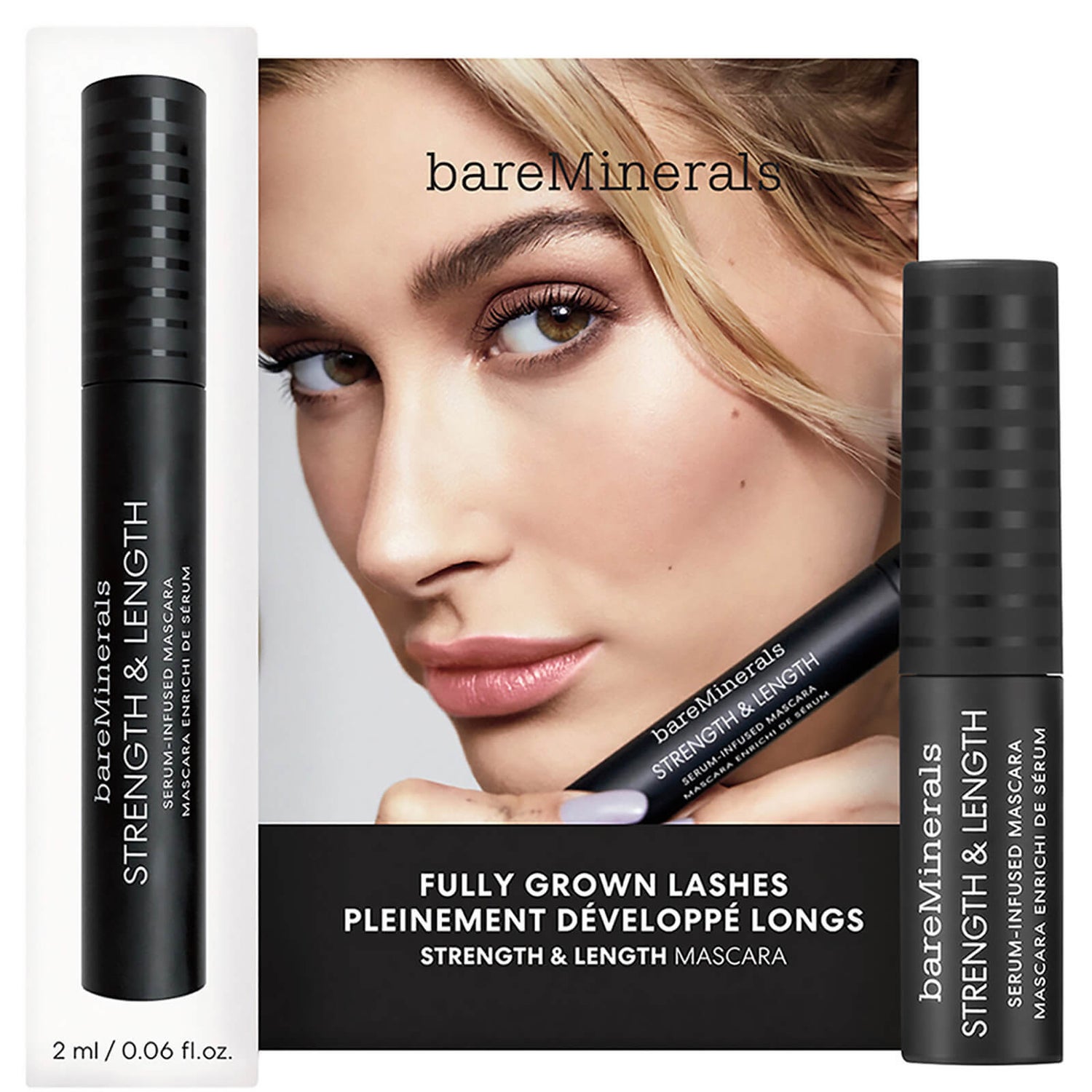 bareMinerals Strength and Length Mascara - Black 2ml - LOOKFANTASTIC