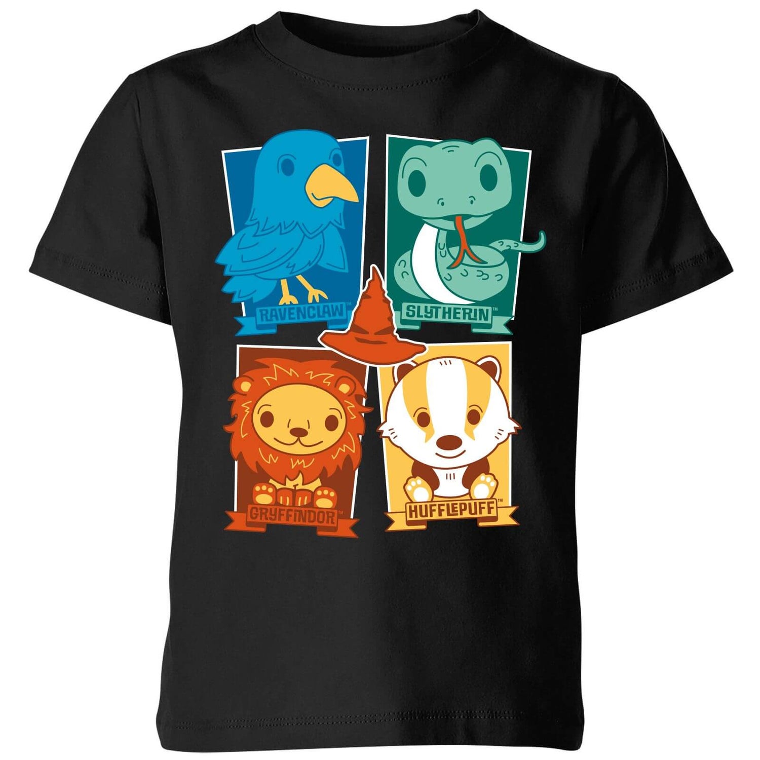 Harry Potter House T-Shirt Kids' T-Shirt - Black Clothing | Zavvi Australia