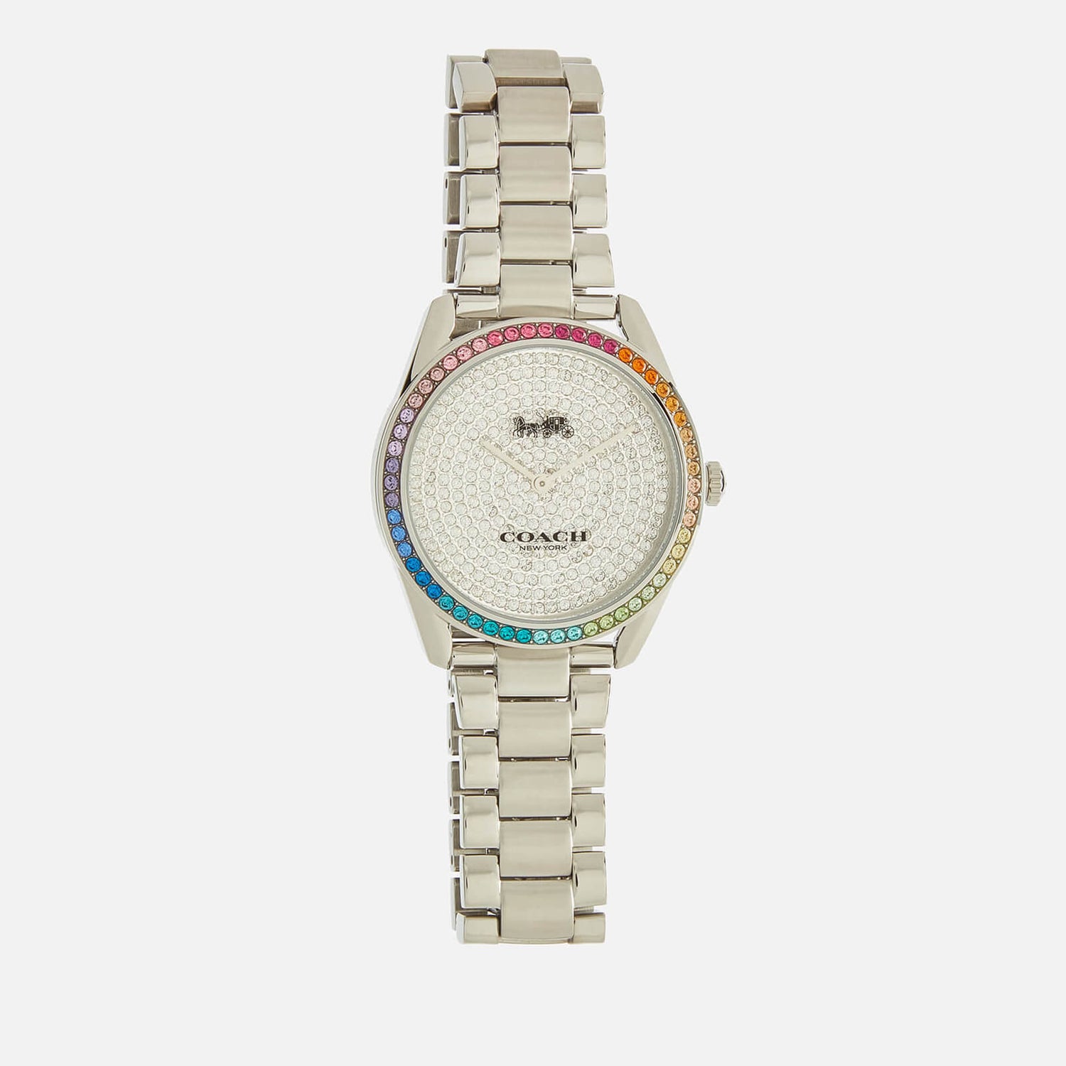 Coach Women's Preston Rainbow Crystal Watch - Silver | TheHut.com