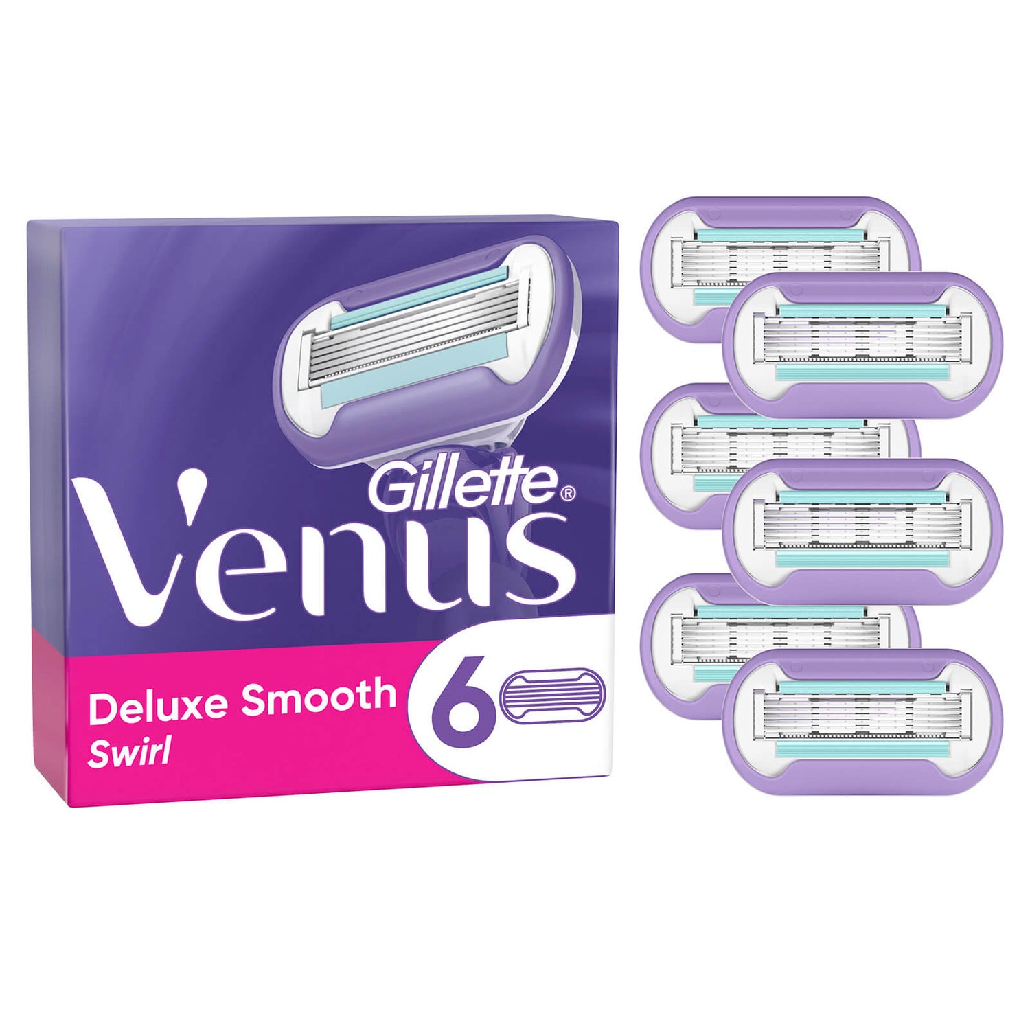 Venus Deluxe Smooth Swirl Razor Blades 6 Pack | Venus UK