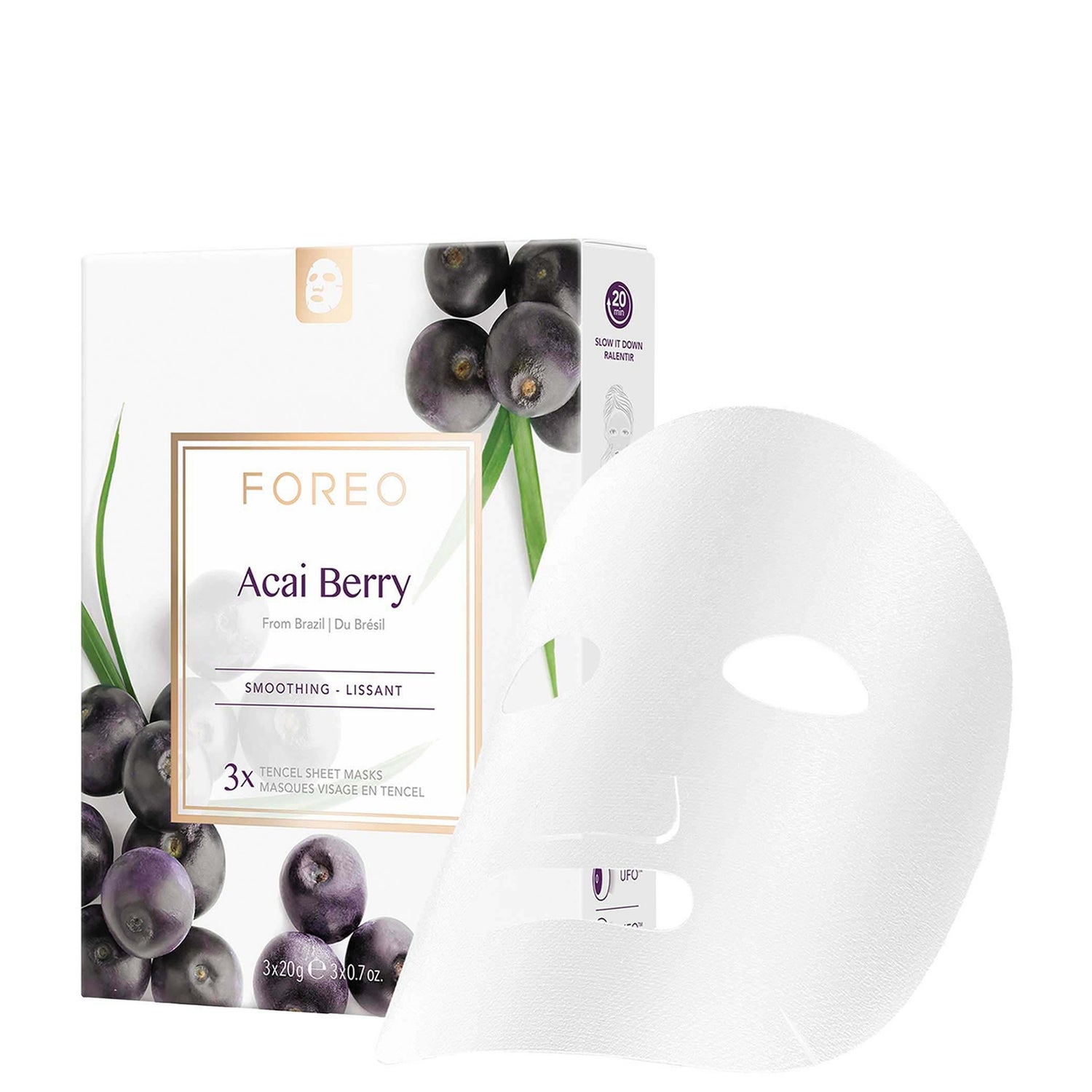FOREO Acai Berry Firming Sheet Face Mask (3 Pack) | Buy Online At RY