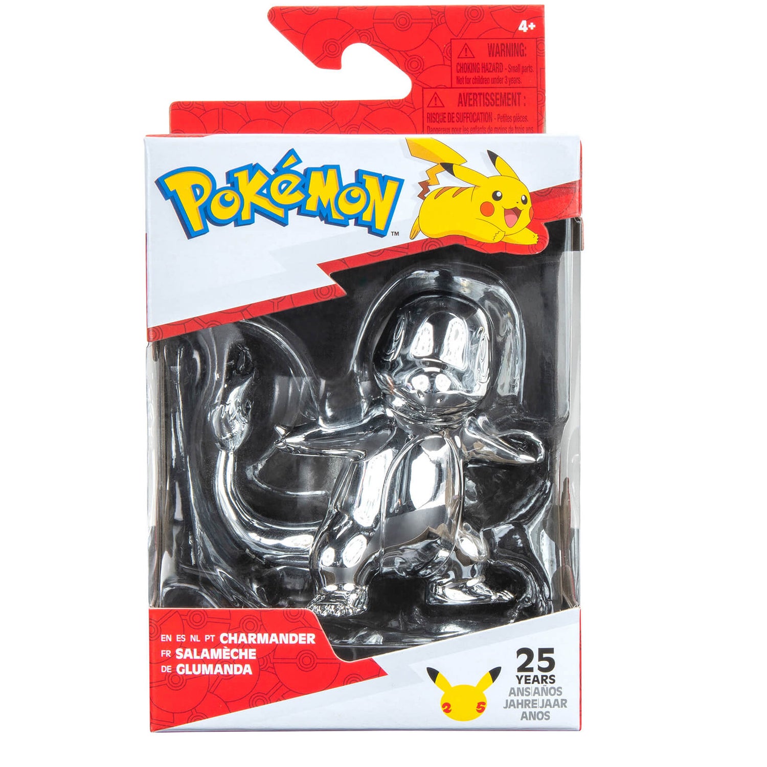 Pokémon 25th Celebration - 3 Inch Silver Charmander Figure Toys - Zavvi US