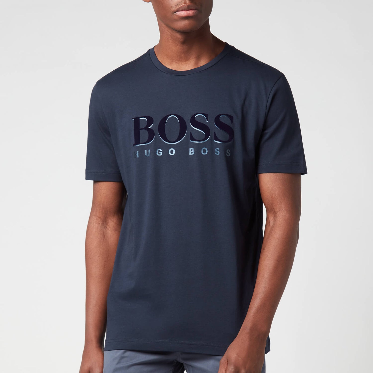 BOSS Green Men's Logo 3 T-Shirt - Navy | TheHut.com